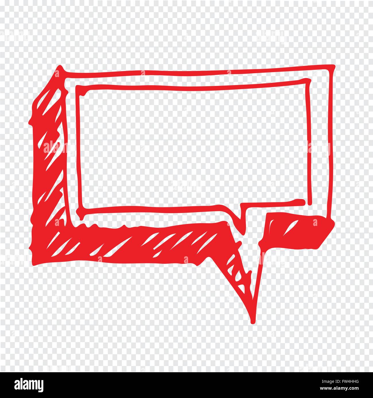 Speech bubble hand drawn Illustration symbol design Stock Vector Image ...