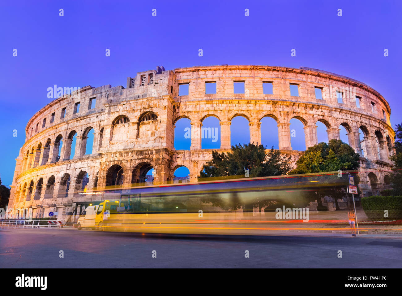 Ancient Roman Amphitheater; Pula, Croatia Stock Photo - Alamy