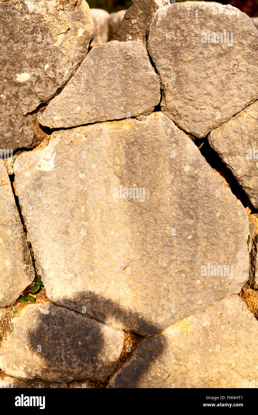 step brick in greece old wall and texture material the background Stock ...