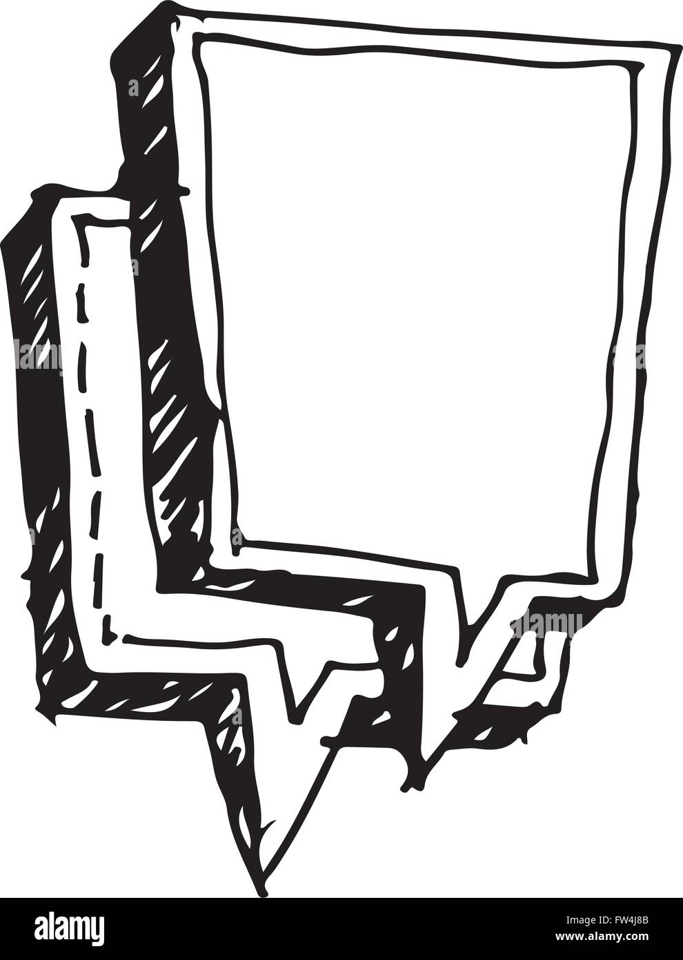 Speech bubble hand drawn Illustration symbol design Stock Vector Image ...