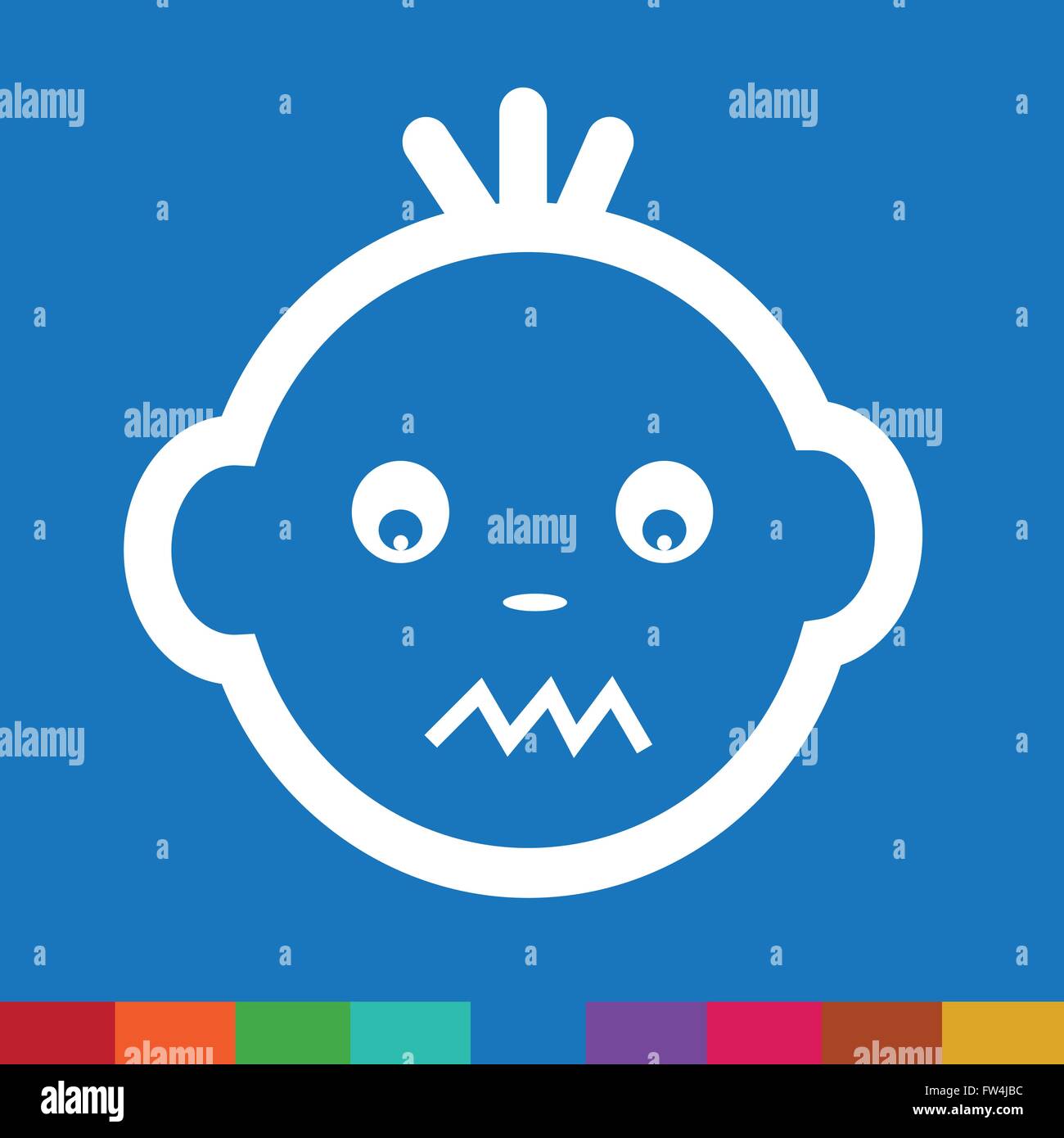 Cute Baby Face Emotion Icon Illustration symbol design Stock Vector ...
