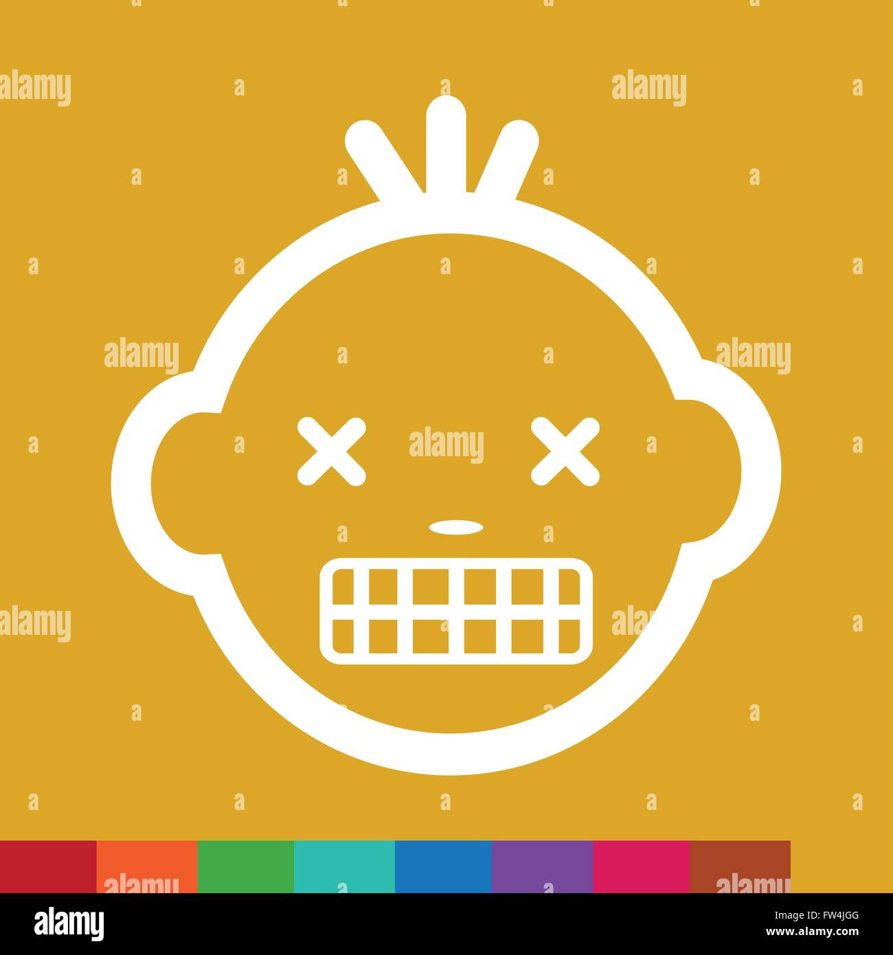 Cute Baby Face Emotion Icon Illustration symbol design Stock Vector ...