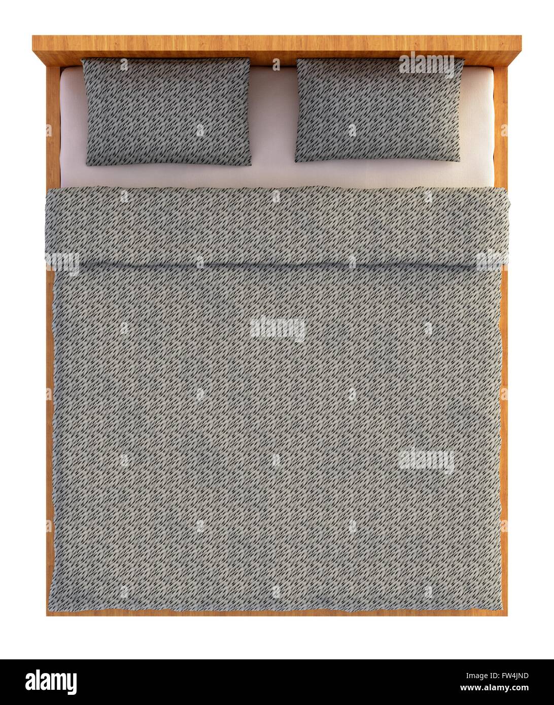 3d Rendering Bed Top View Stock Photos & 3d Rendering Bed Top View ...