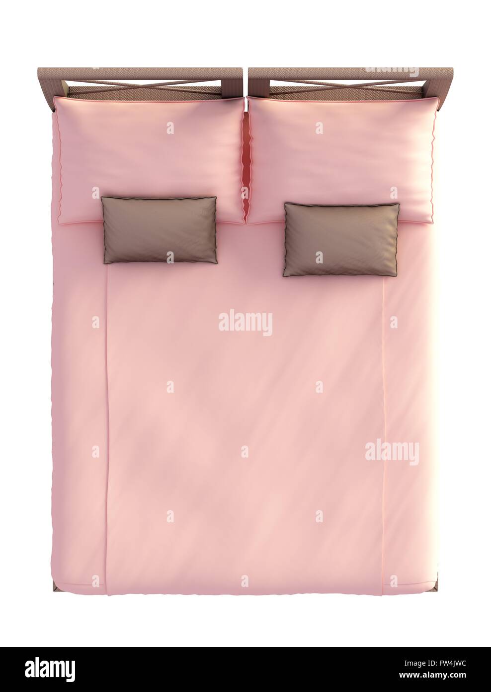 3d rendering bed top view hi-res stock photography and images - Alamy