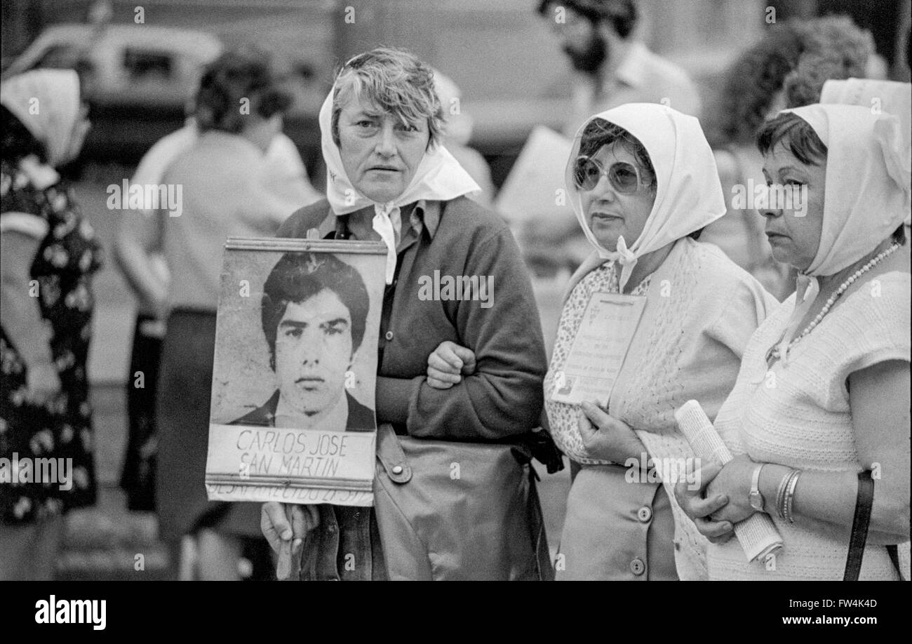 The Mothers of the Disappeared, gathering, meeting and marching in ...