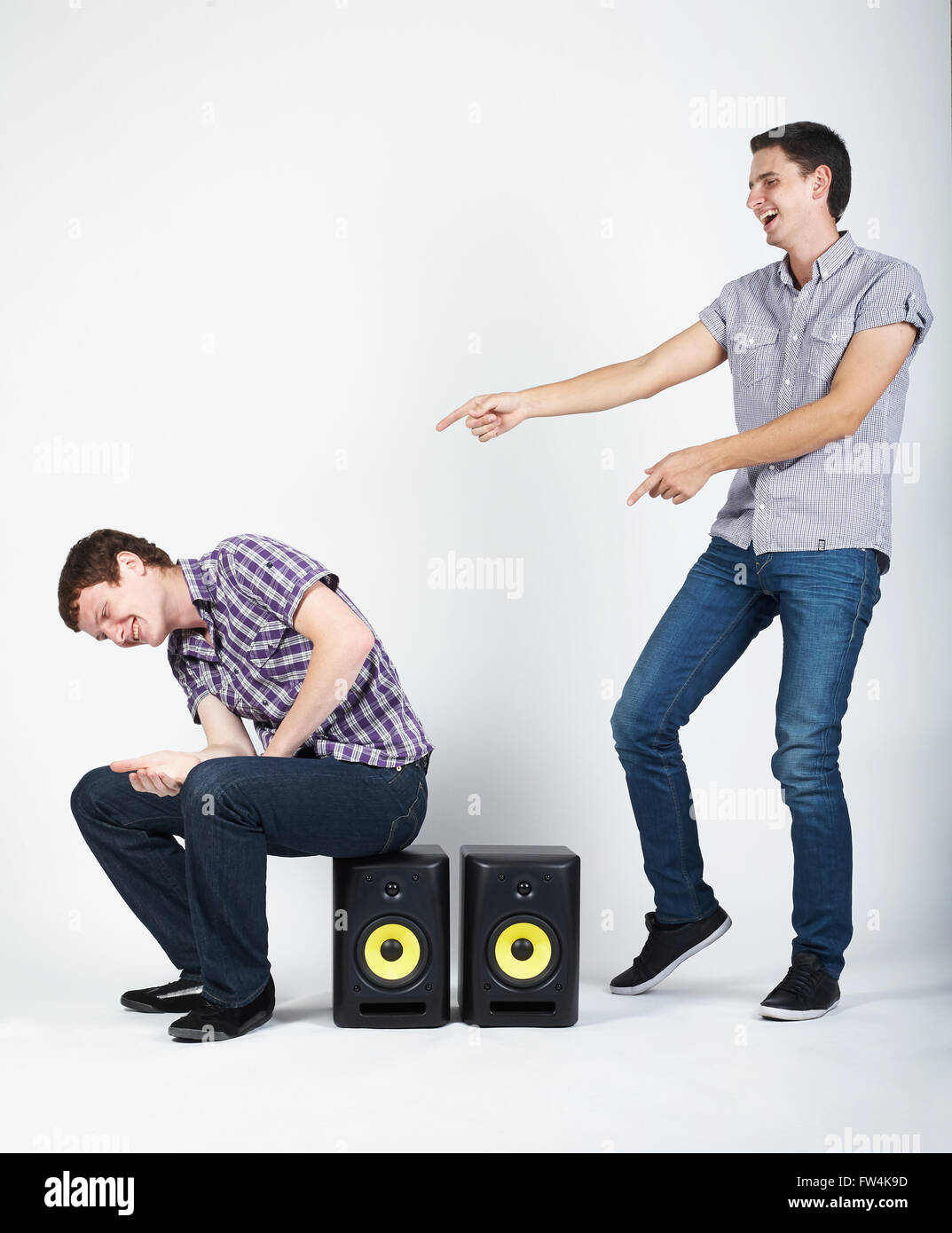 Two funny boys speakers hi-res stock photography and images - Alamy