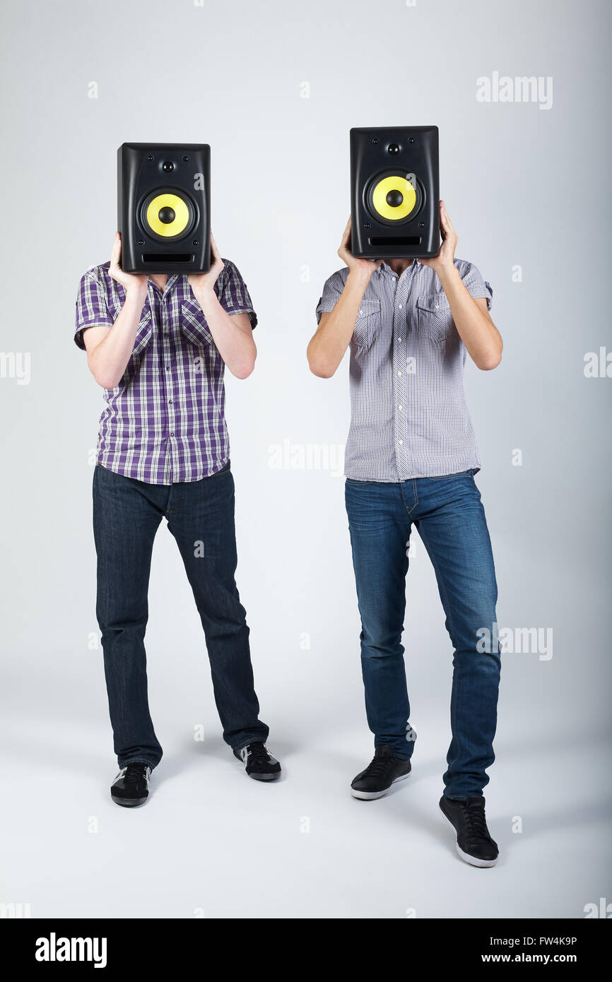 Two funny boys speakers hi-res stock photography and images - Alamy