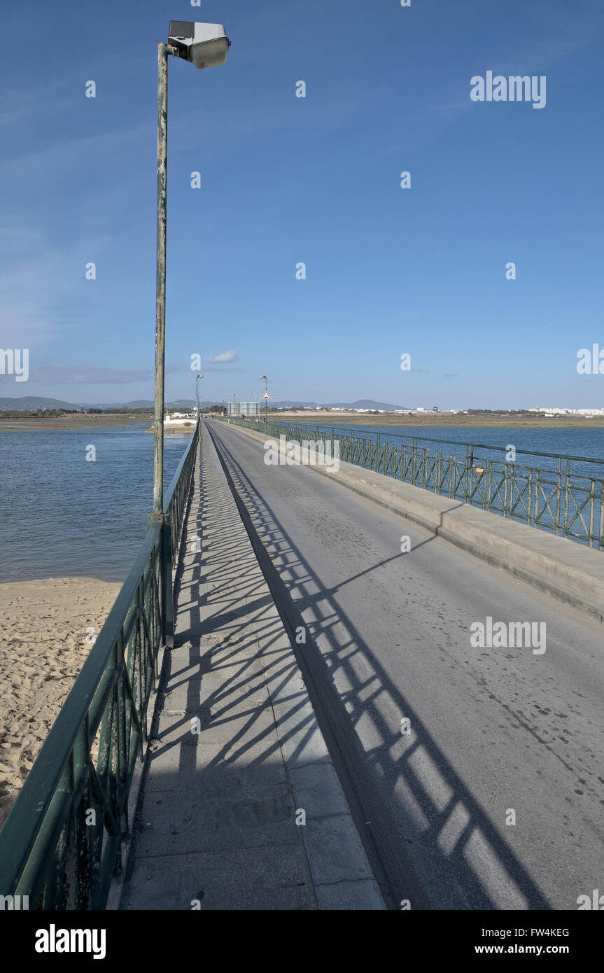Faro Island Bridge. Algarve, Portugal Stock Photo - Alamy