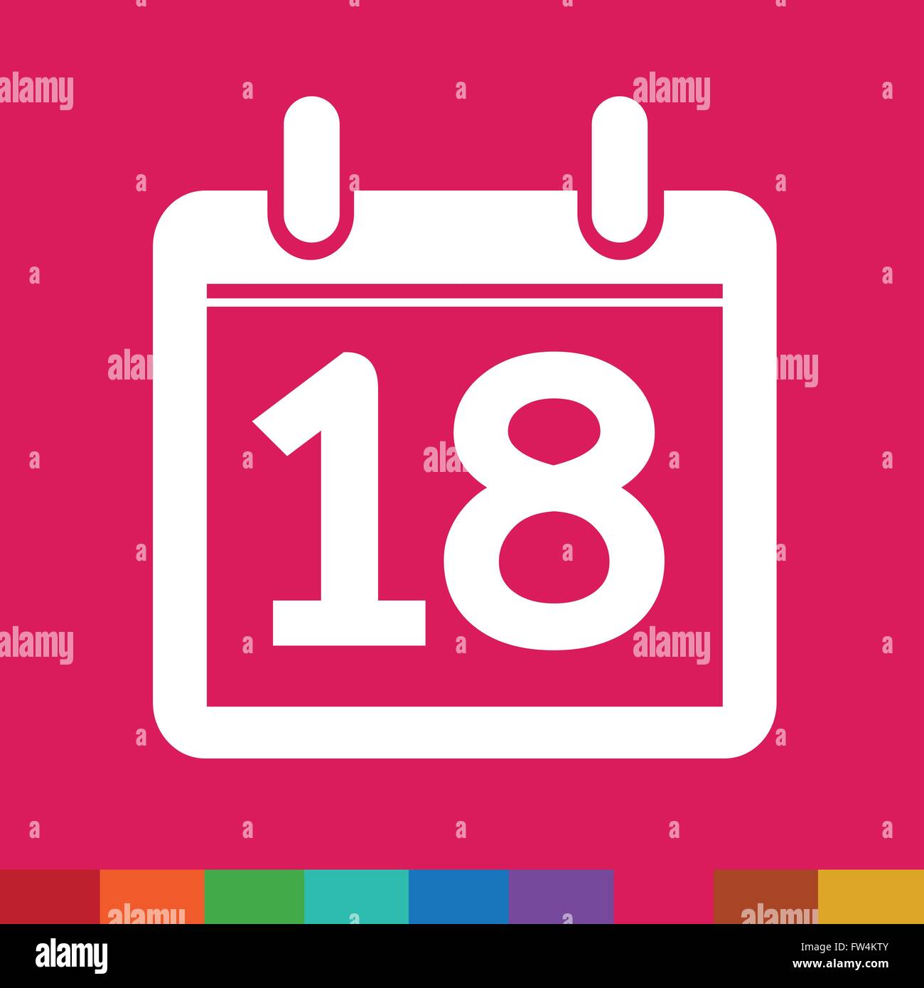 Date Calendar icon illustration sign design style Stock Vector Image ...