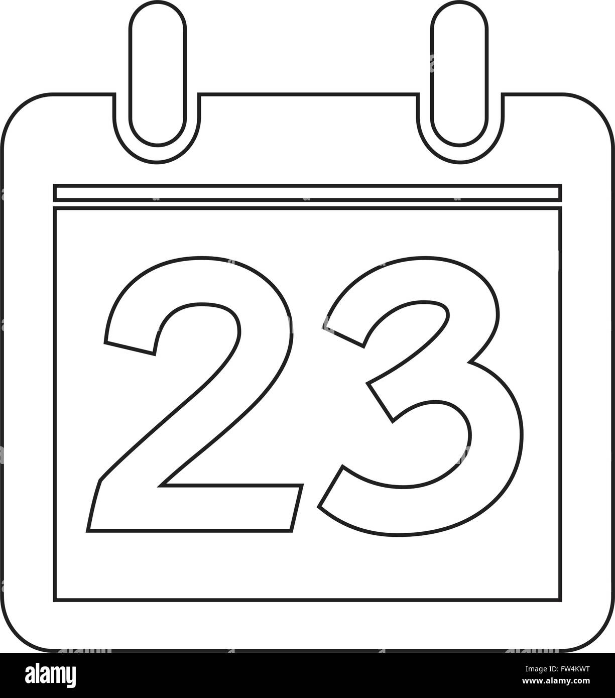 Date Calendar icon illustration sign design style Stock Vector Image ...