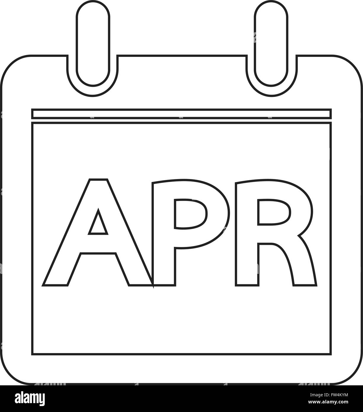 Month Calendar Icon illustration sign design style Stock Vector Image ...