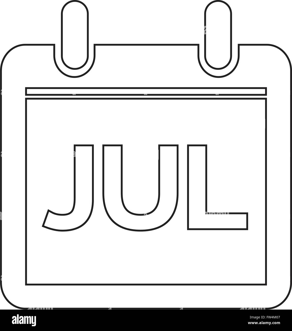 Month Calendar Icon illustration sign design style Stock Vector Image ...