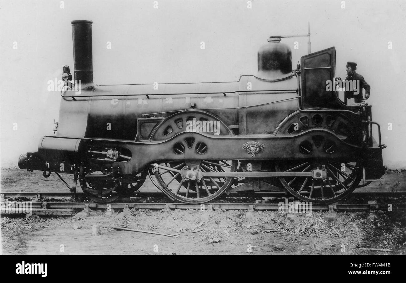 Caledonian Railway Conner Class 197 2-4-0 steam Locomotive Stock Photo ...