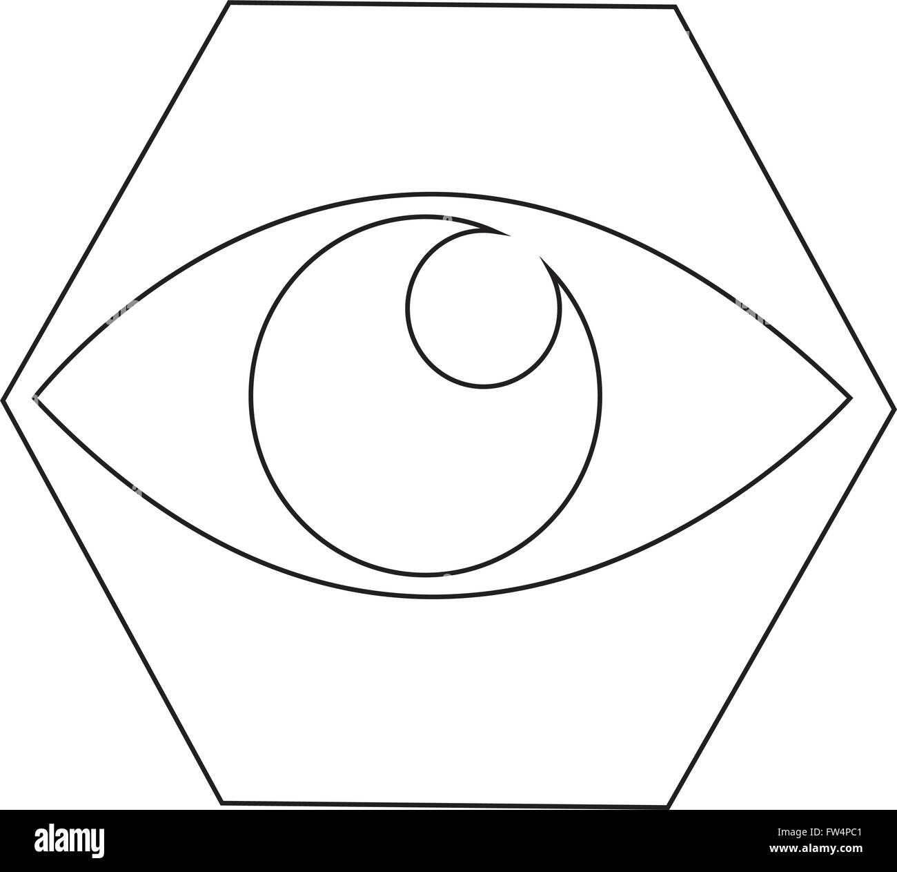 Eye icon illustration sign design style Stock Vector Image & Art - Alamy