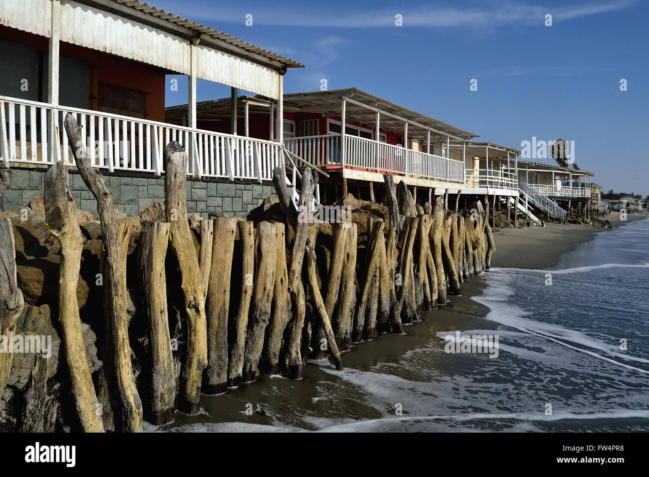 Traditional house - Beach in COLAN. Department of Piura .PERU Stock ...