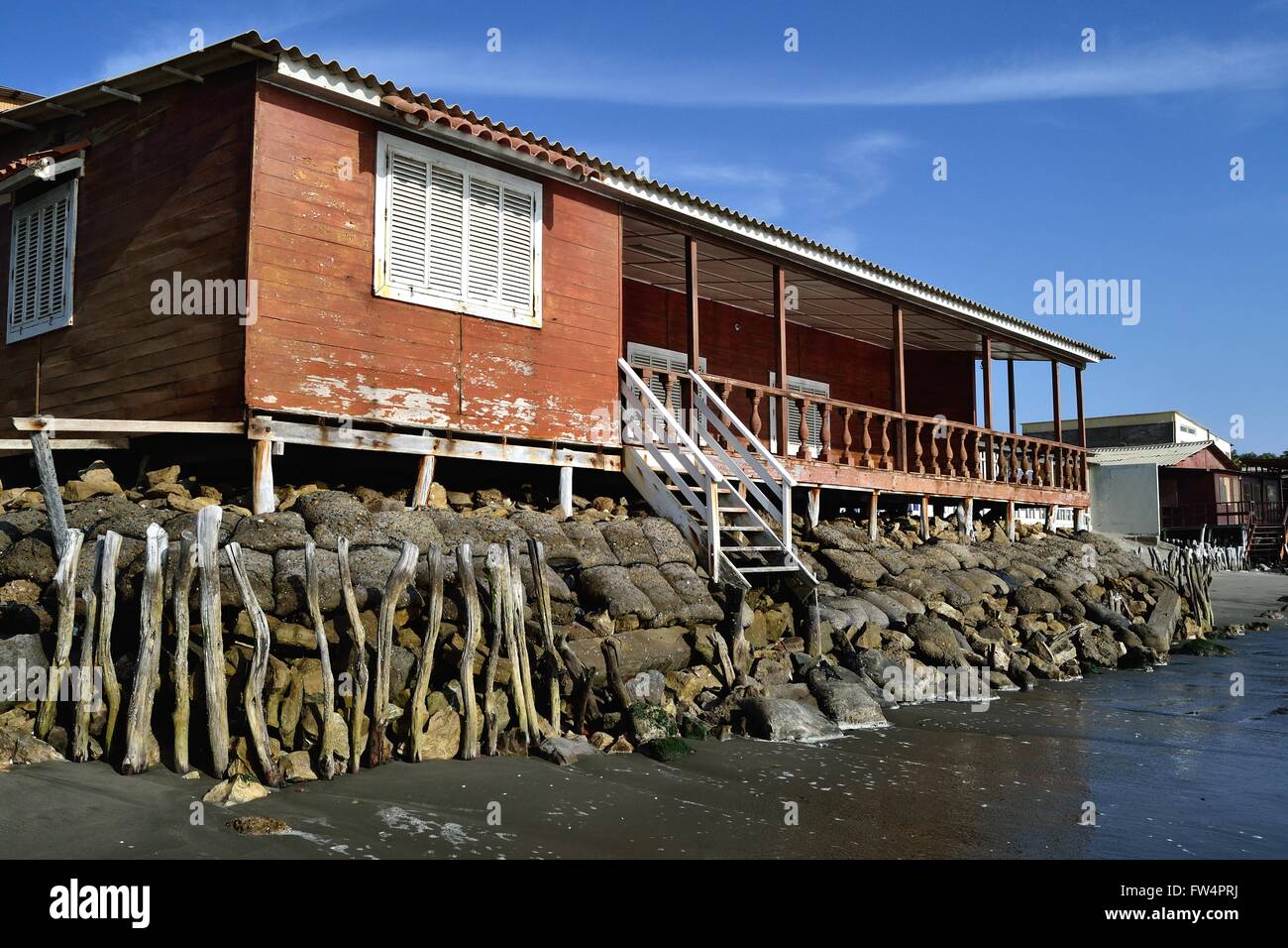 Traditional house - Beach in COLAN. Department of Piura .PERU Stock ...