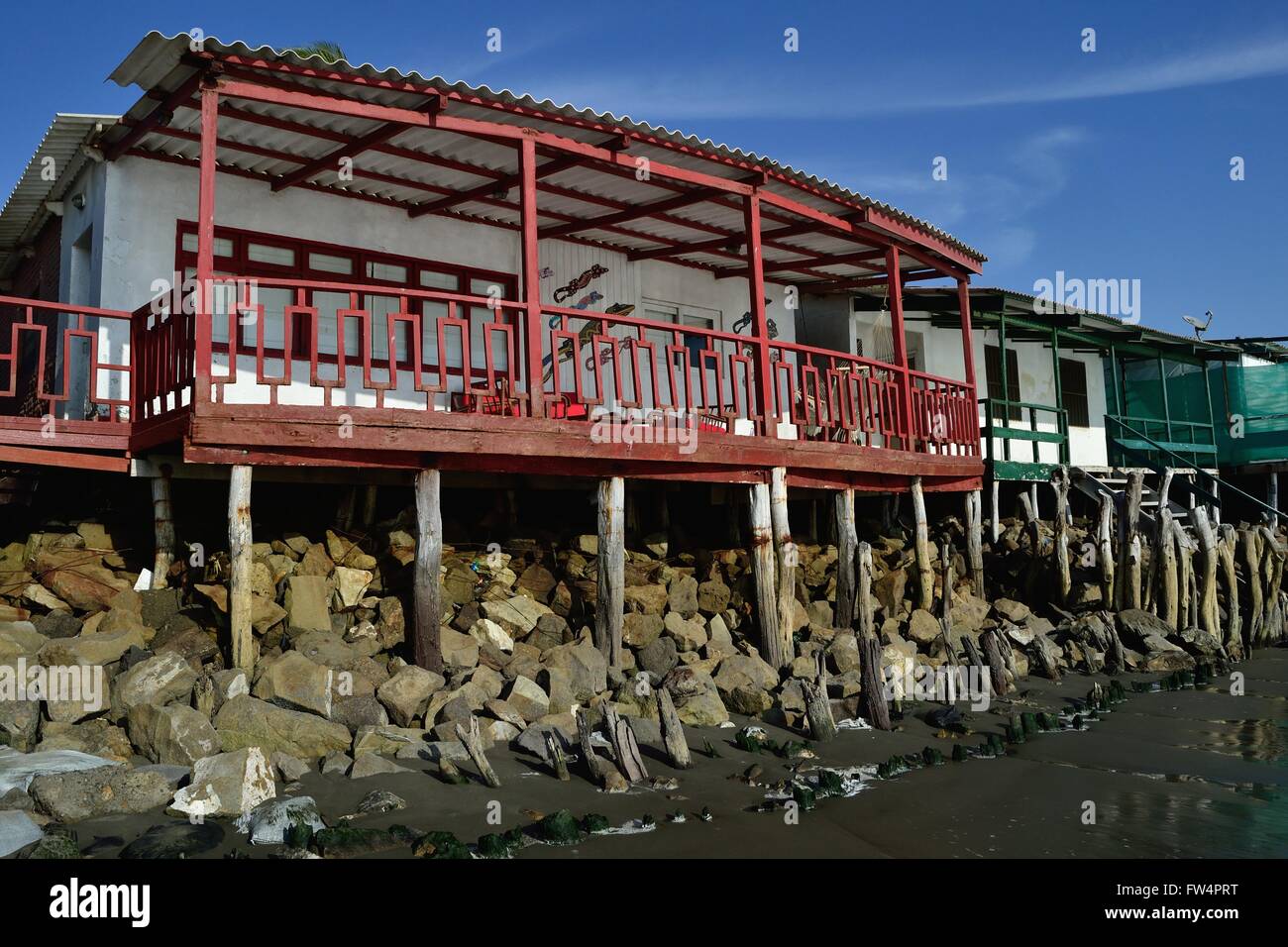 Traditional house - Beach in COLAN. Department of Piura .PERU Stock ...