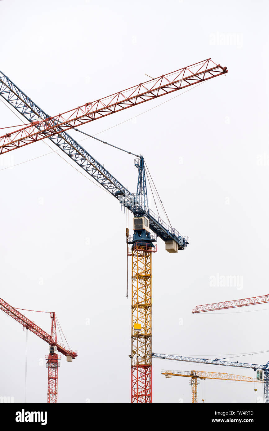 Industrial construction cranes Stock Photo - Alamy
