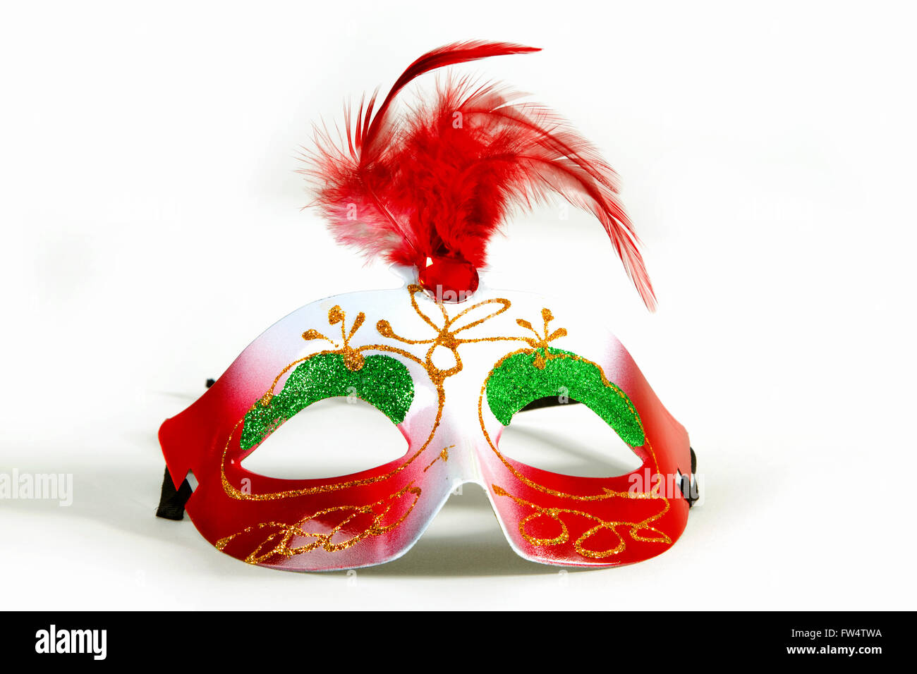 Colorful mask on white background Stock Photo - Alamy