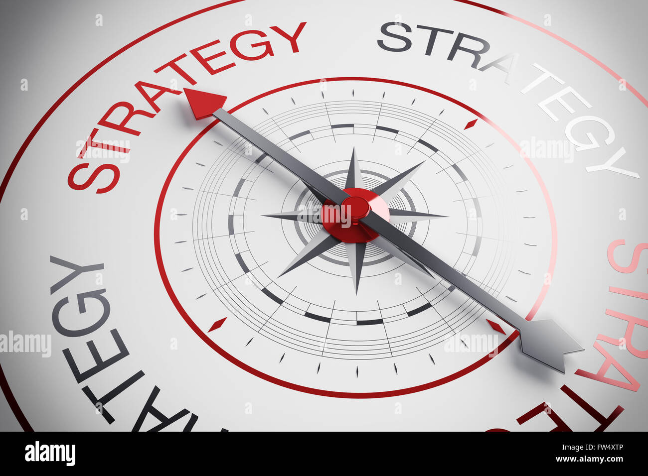 3d illustration Strategy compass Stock Photo - Alamy