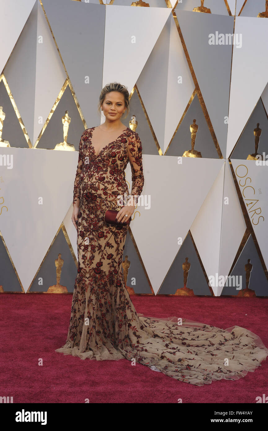 The 88th Annual Academy Awards Arrivals Featuring: Chrissy Teigen Where ...