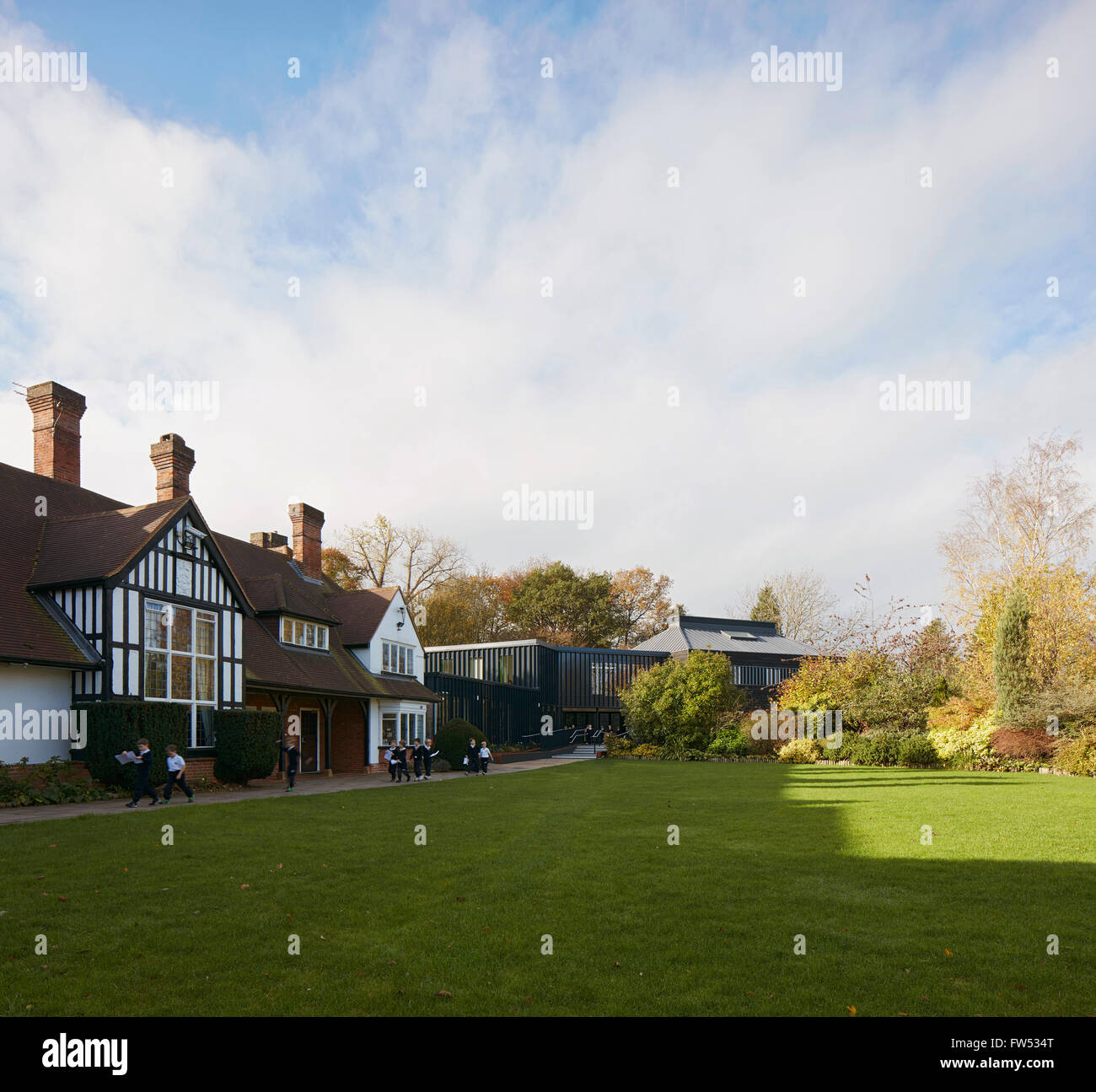 Overall view with listed building and formal garden. Davenies School ...