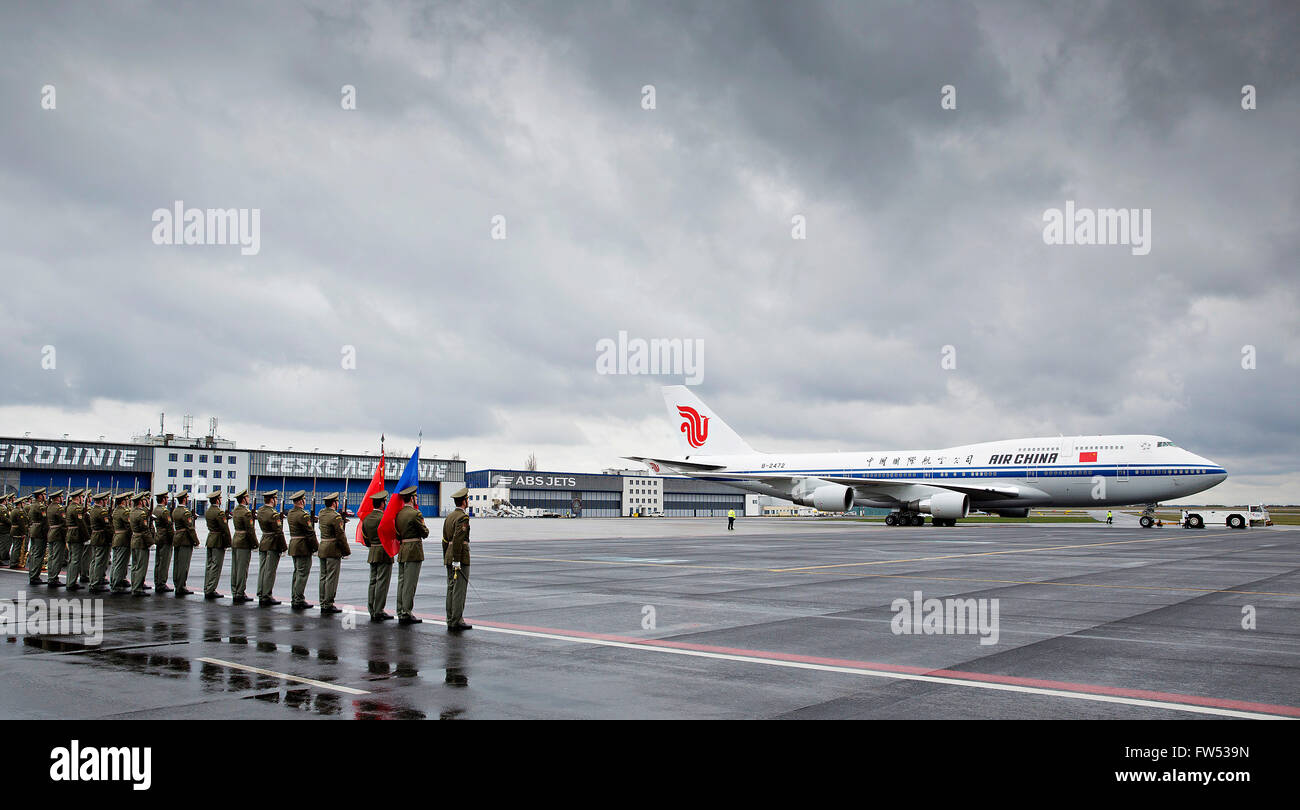 Xi Jinping, presidential special flight, Boeing 747-400 P Stock Photo ...