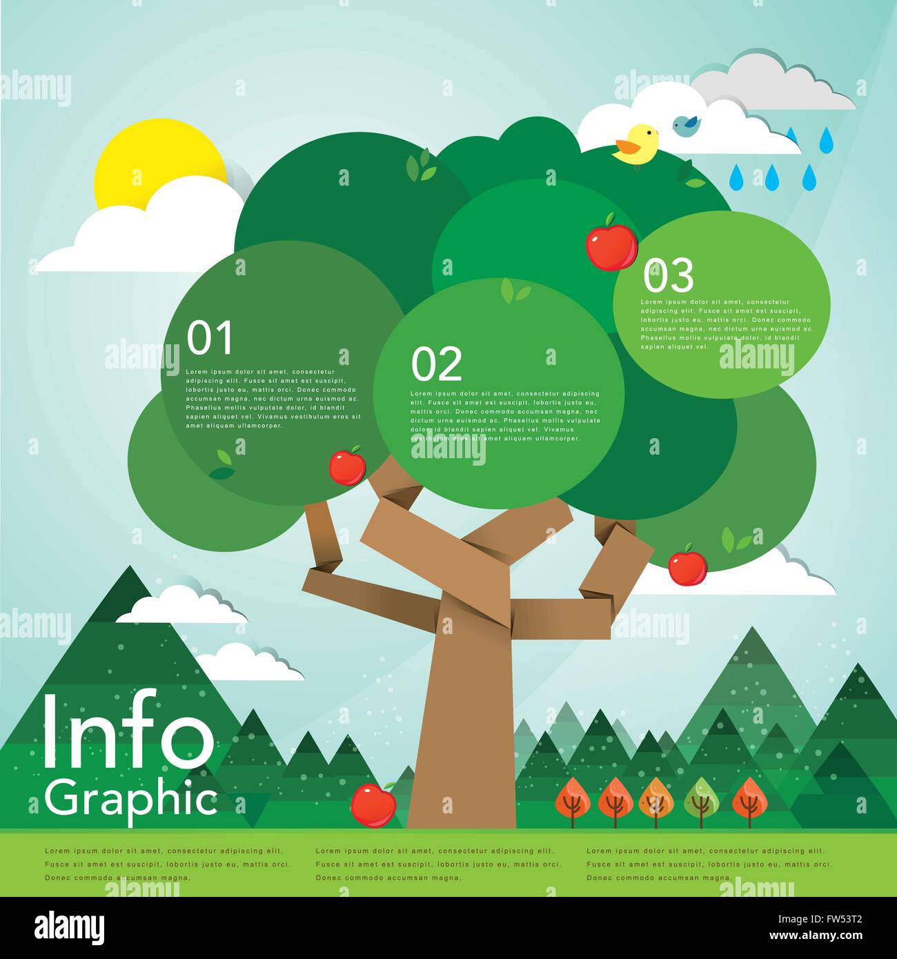 Tree infographic hi-res stock photography and images - Alamy