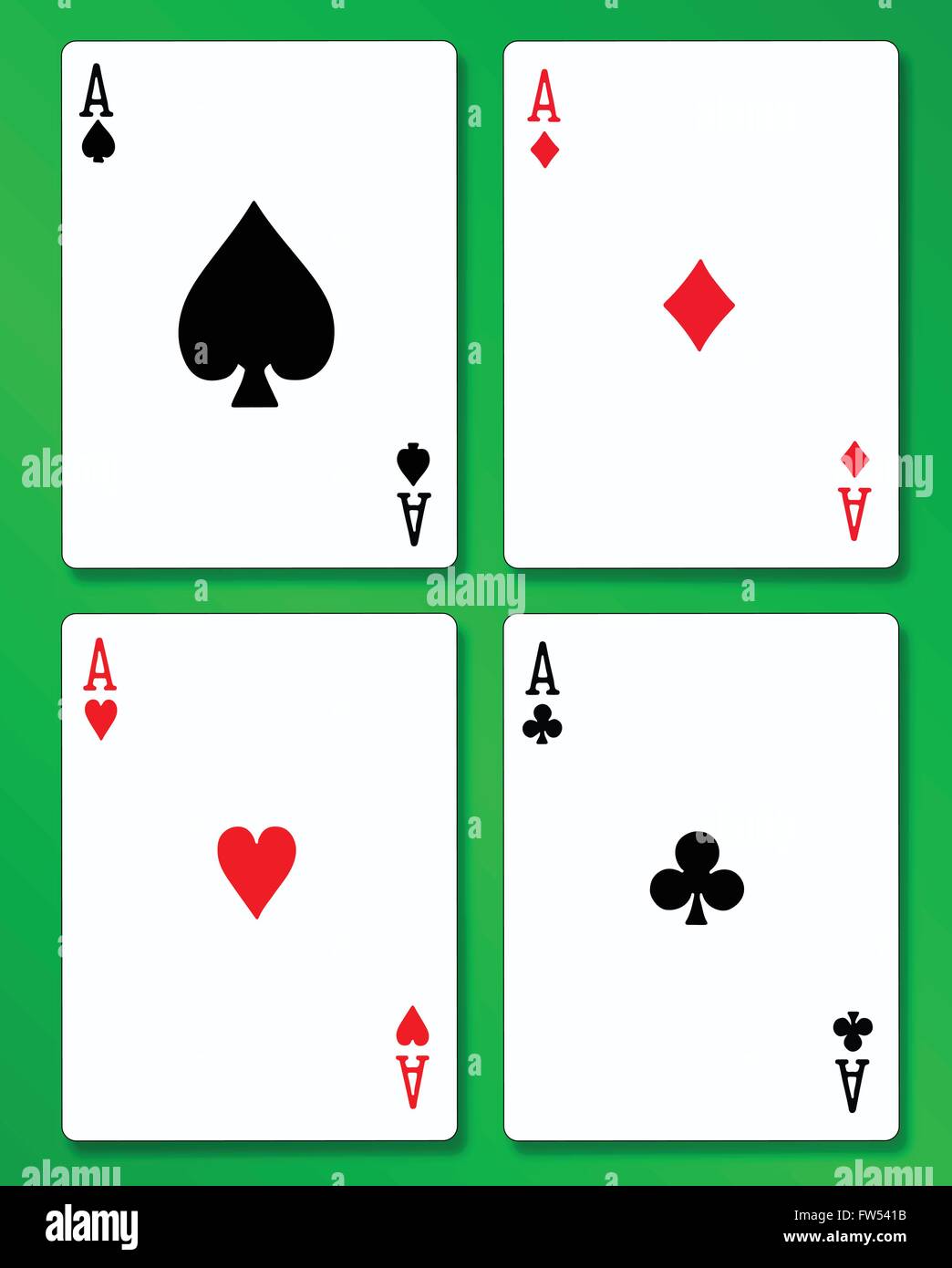 Four aces playing cards in hi-res stock photography and images - Alamy
