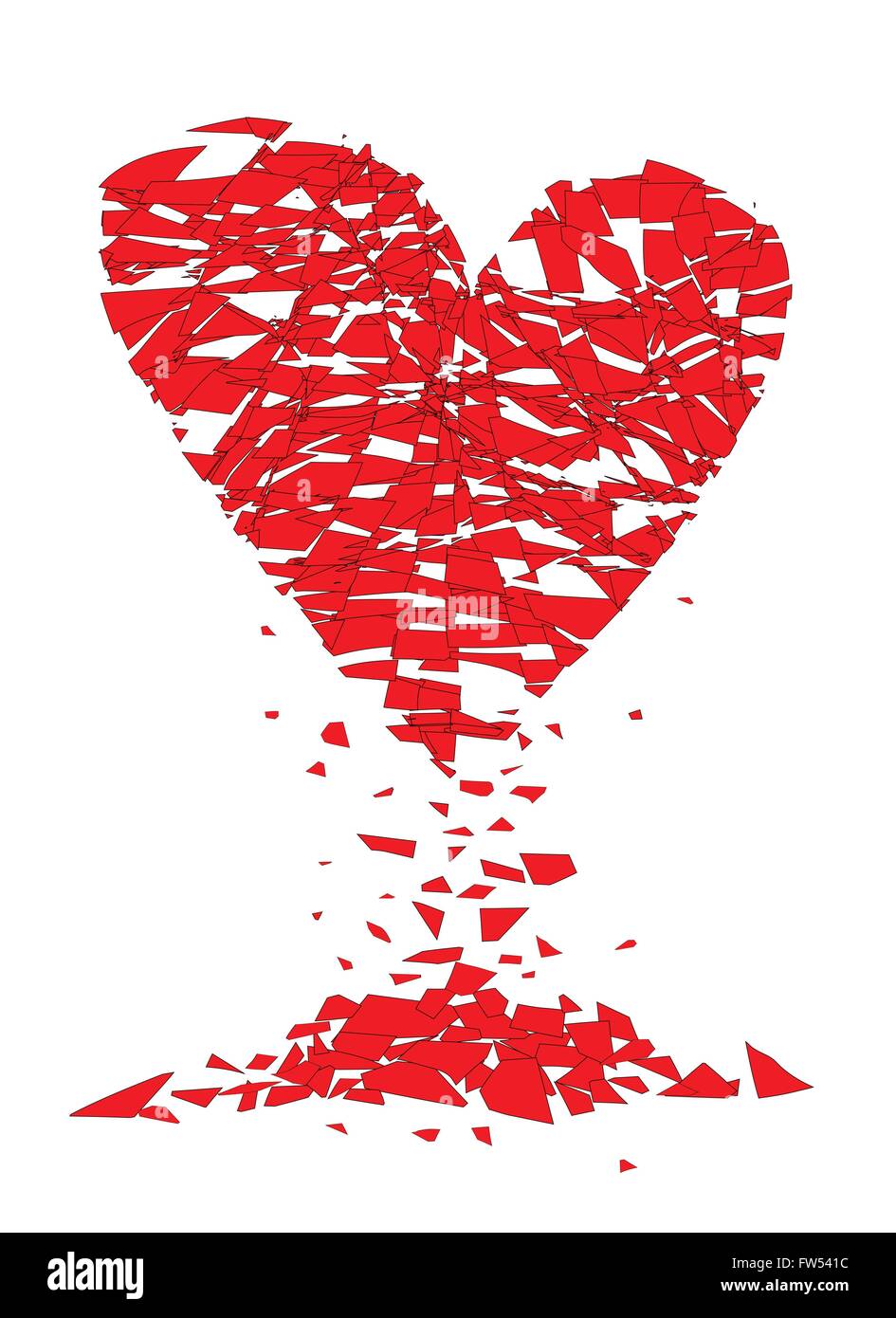 Broken heart drawing hi-res stock photography and images - Alamy