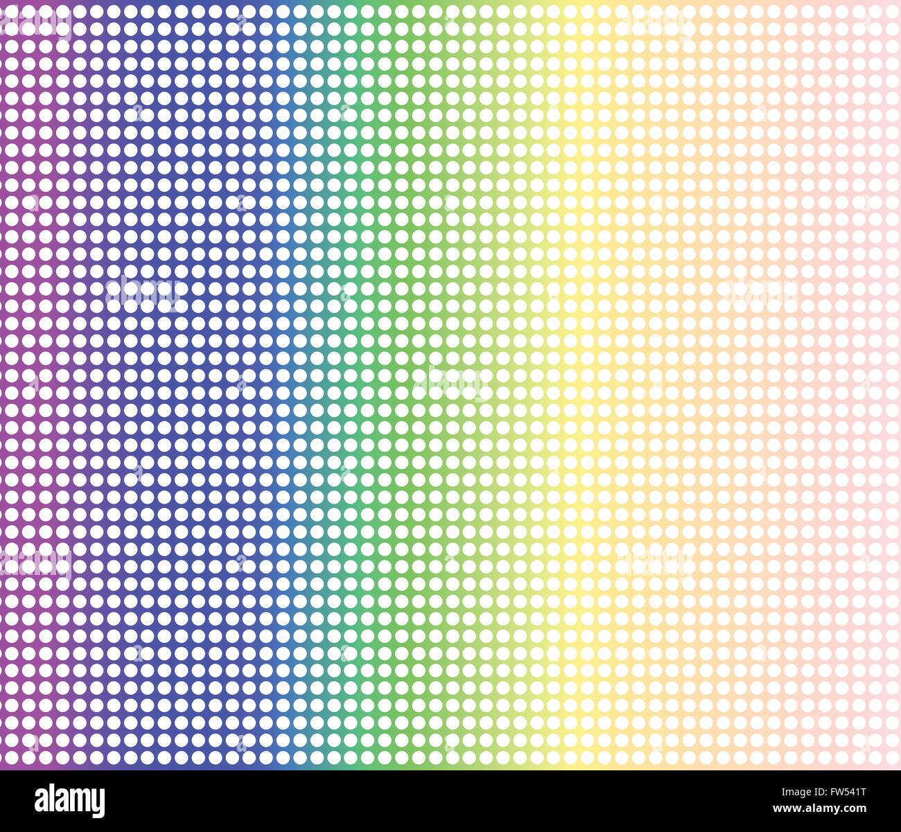 A rainbow dot matrix faded overlay over a white background Stock Vector ...
