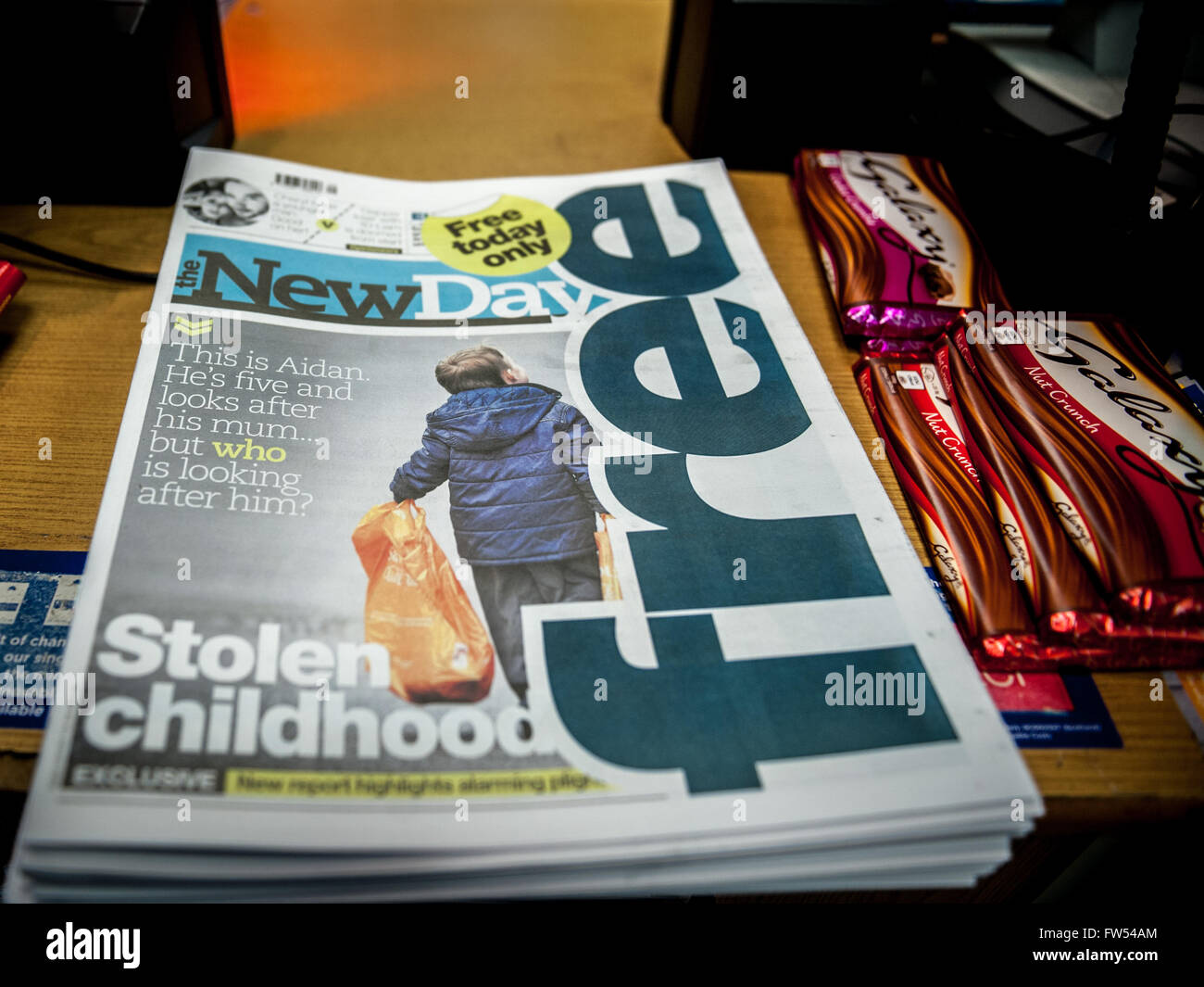 Publisher, Trinity Mirror releases its new newspaper the 'New Day.' The ...