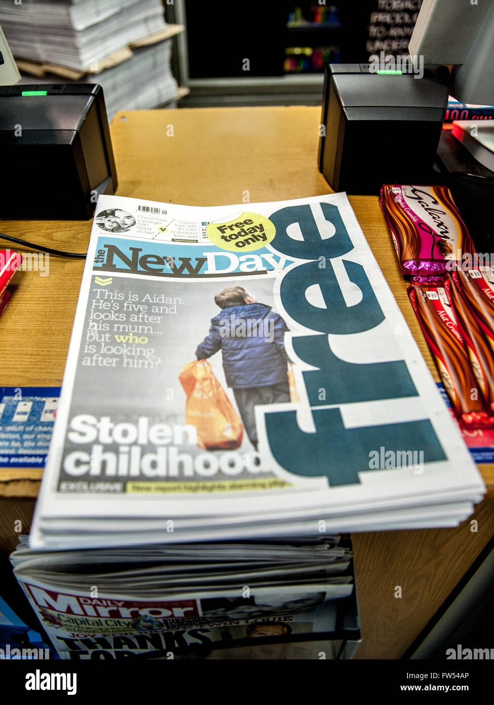 Publisher, Trinity Mirror releases its new newspaper the 'New Day.' The ...