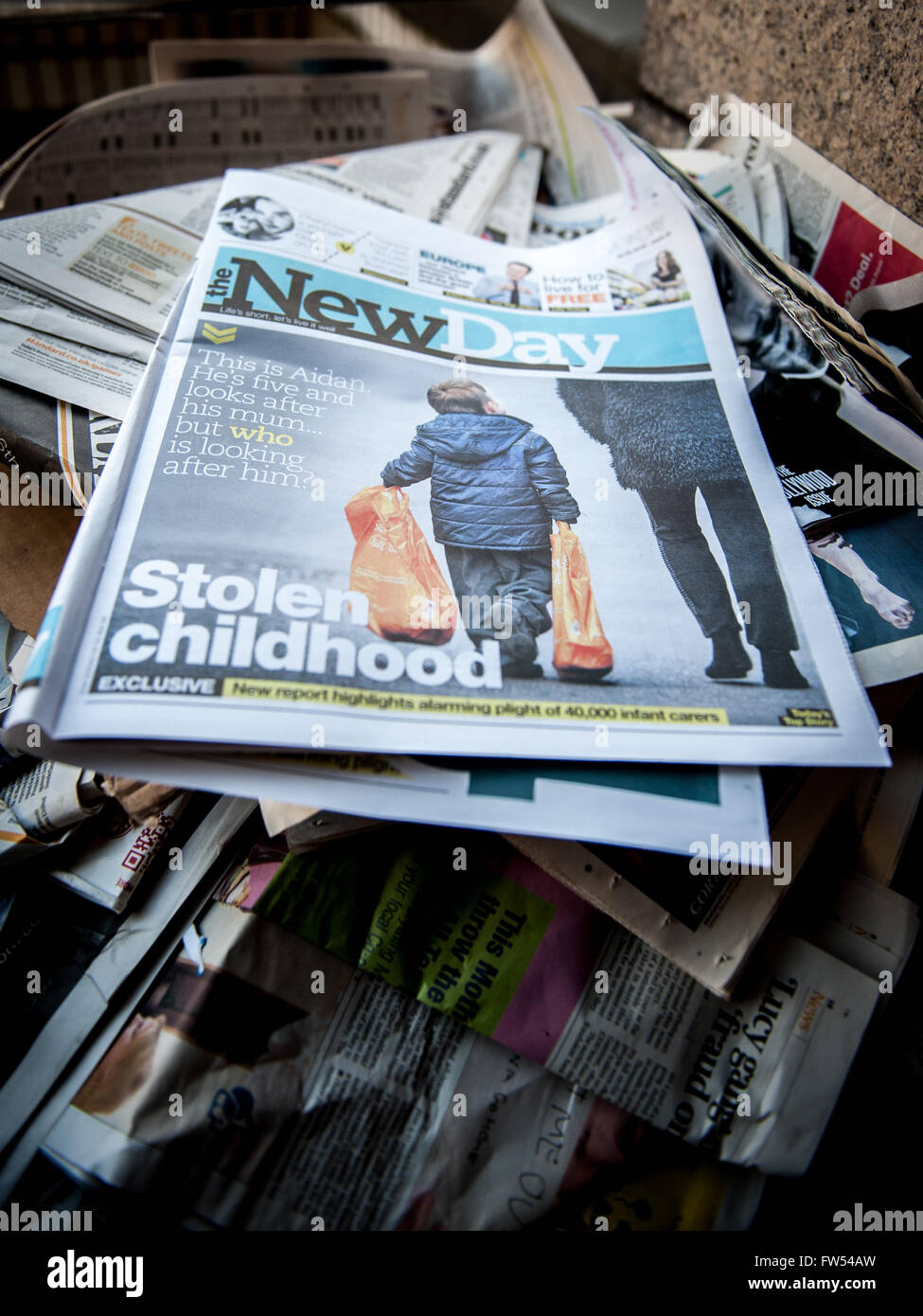 Publisher, Trinity Mirror releases its new newspaper the 'New Day.' The ...