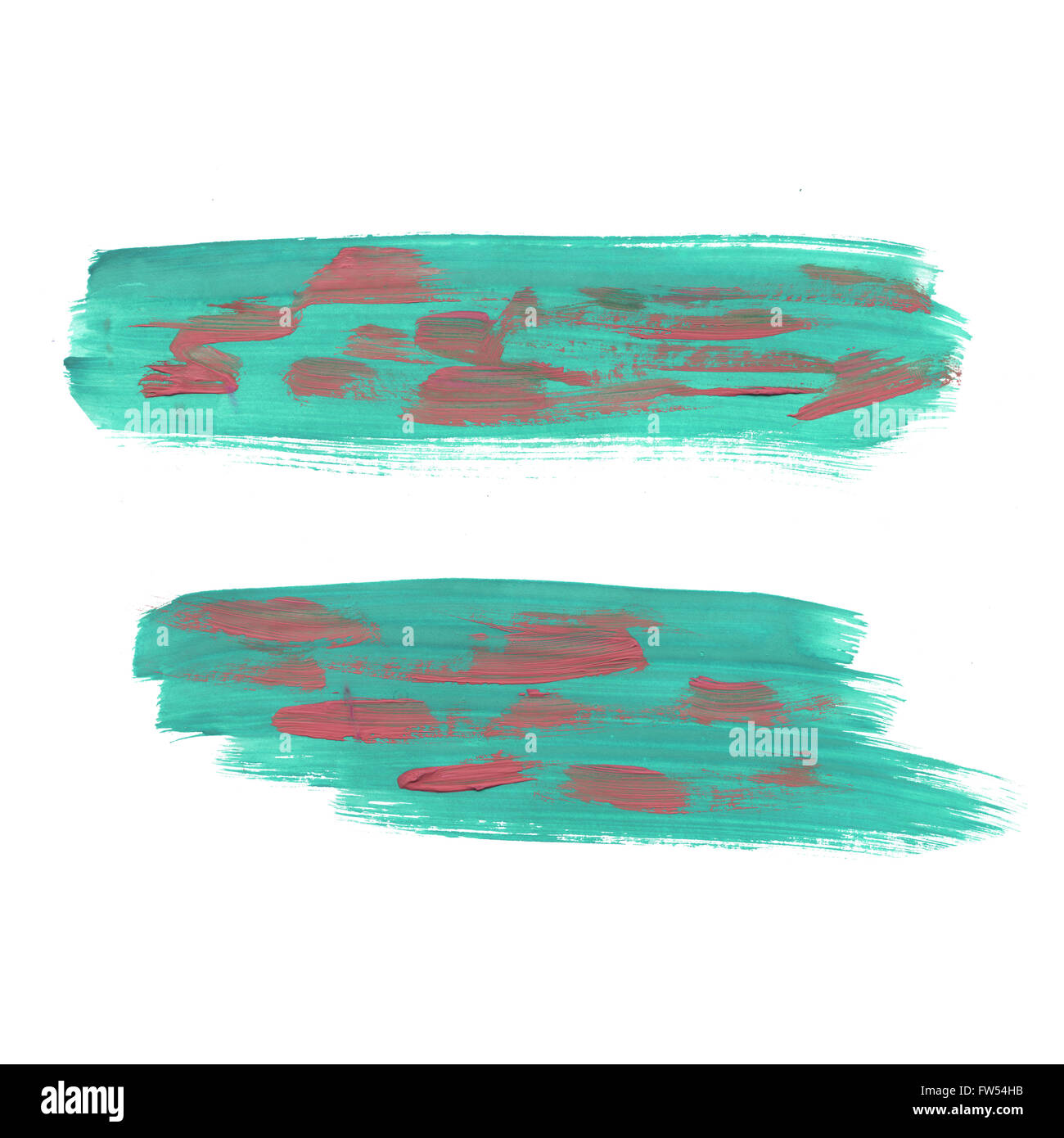 watercolor blotch green handmade smear isolated on white background ...