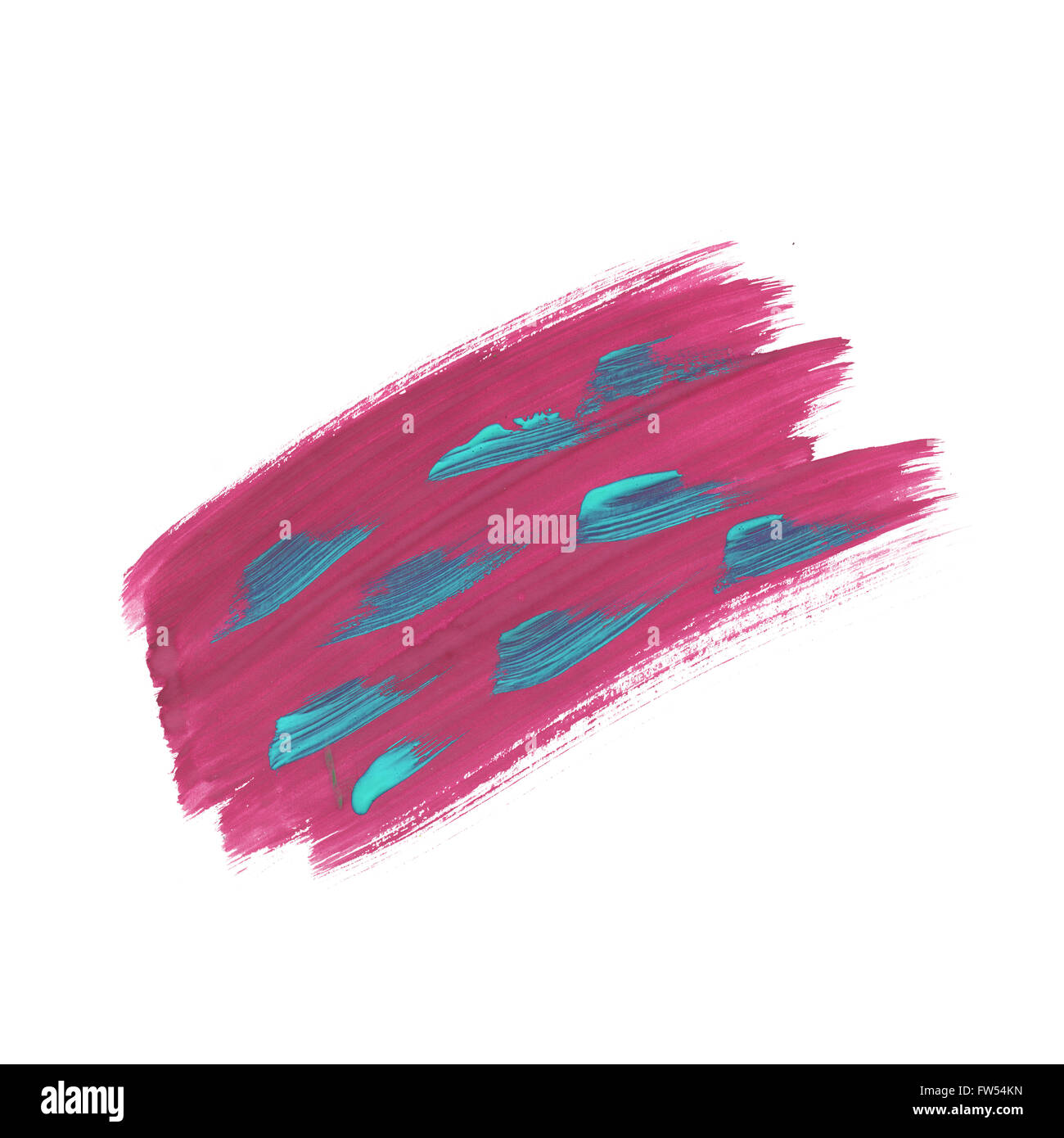 watercolor blotch handmade violet blue smear isolated on white ...