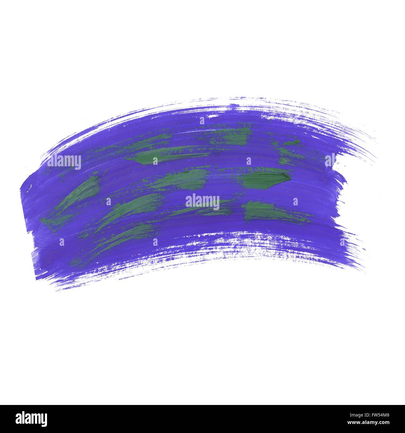 watercolor blotch handmade green purple smear isolated on white ...