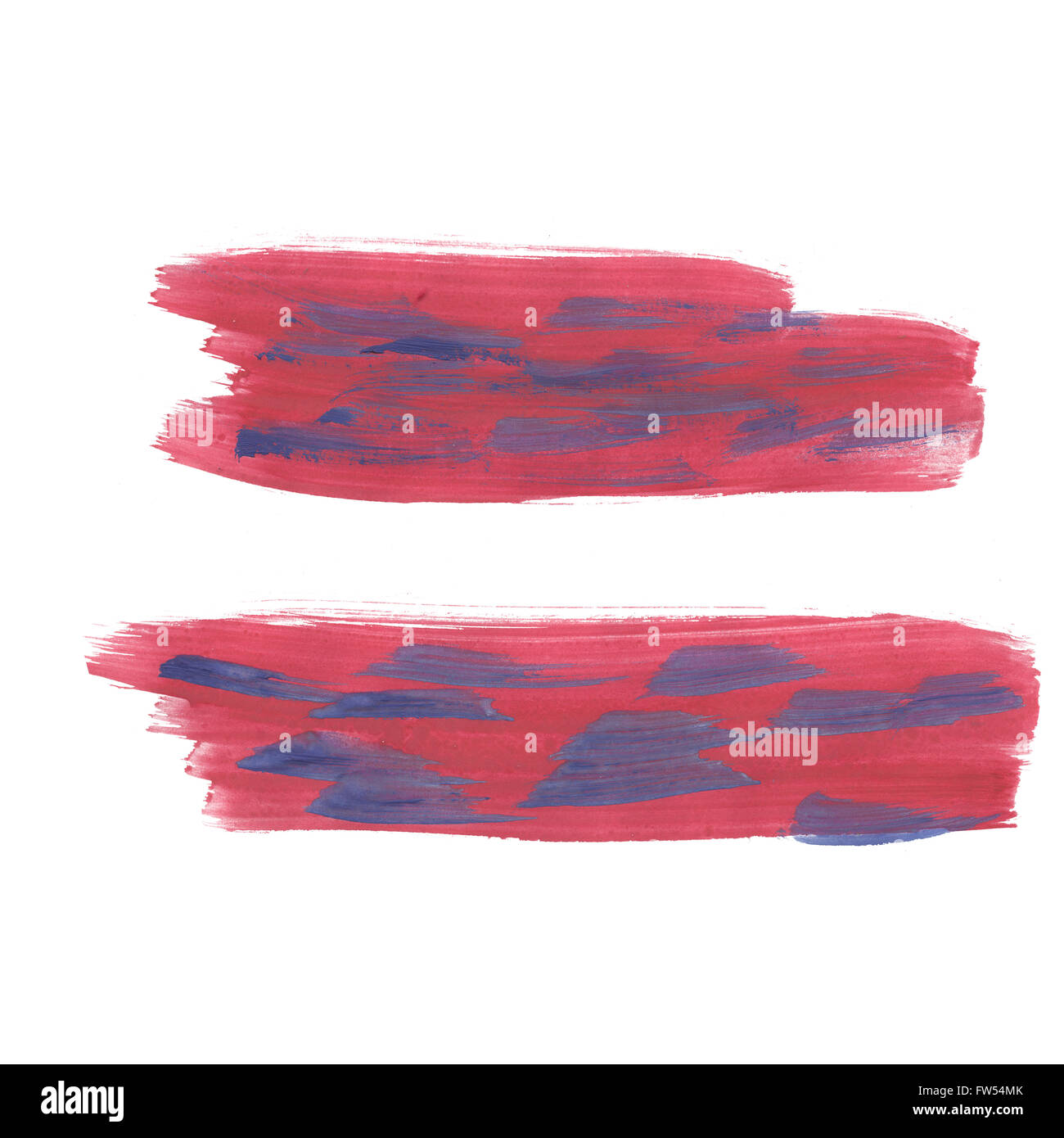 watercolor blotch handmade red blue smear isolated on white background ...