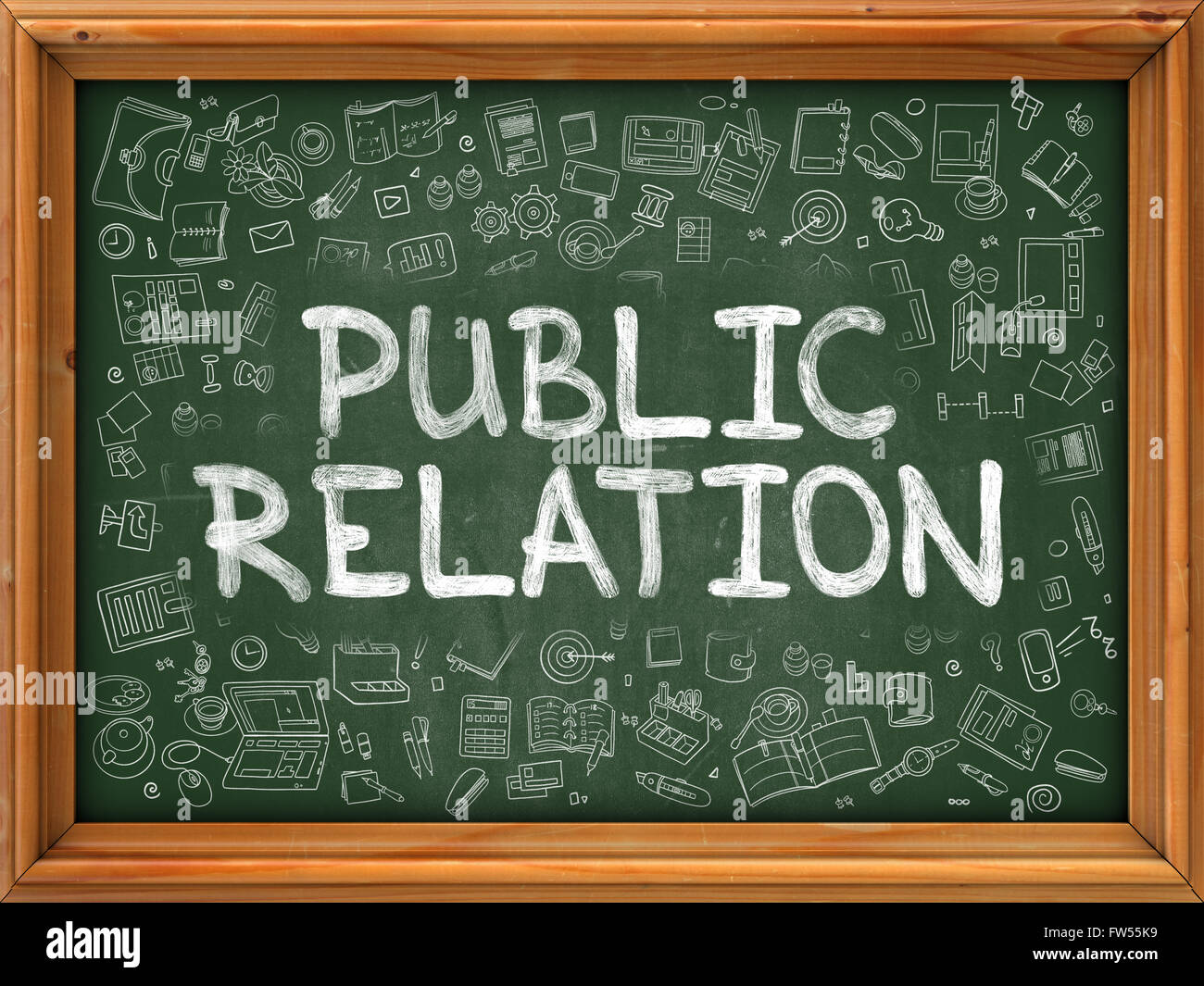 Public Relation - Hand Drawn on Green Chalkboard Stock Photo - Alamy