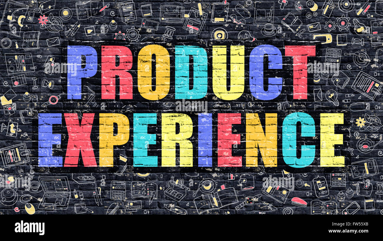 Product Experience in Multicolor. Doodle Design Stock Photo - Alamy