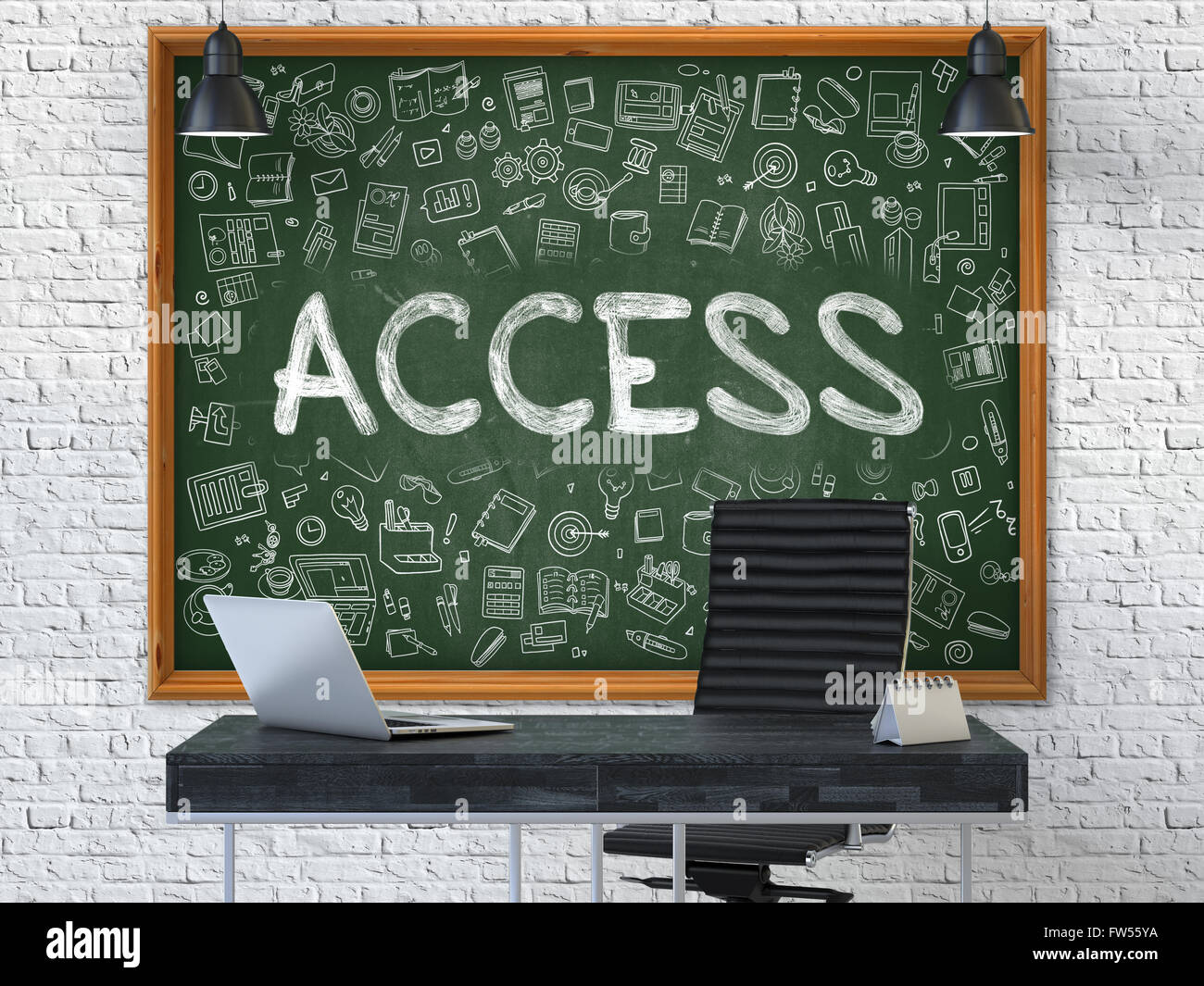 Access - Hand Drawn on Green Chalkboard Stock Photo - Alamy