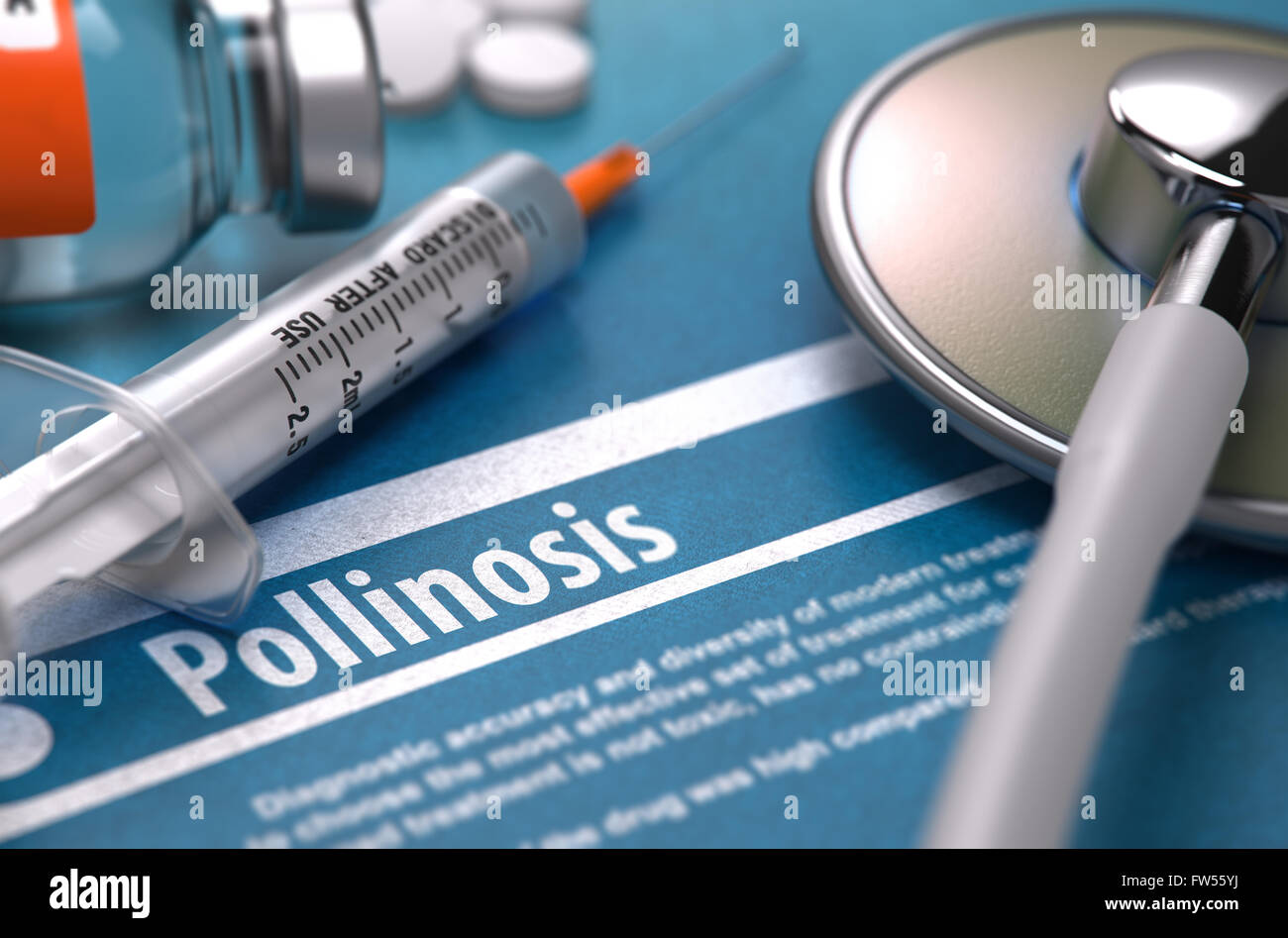 Diagnosis - Pollinosis. Medical Concept Stock Photo - Alamy