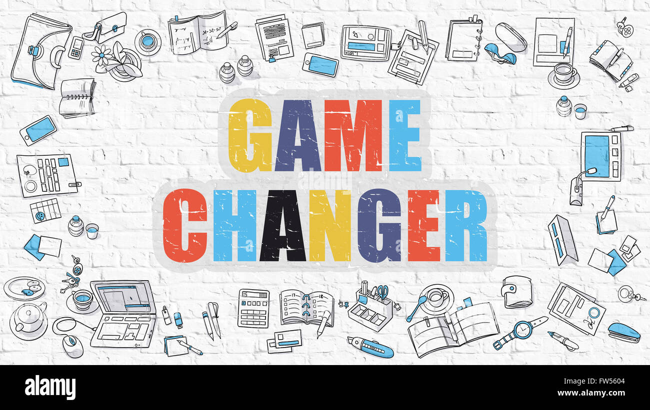 Game Changer Concept with Doodle Design Icons Stock Photo - Alamy