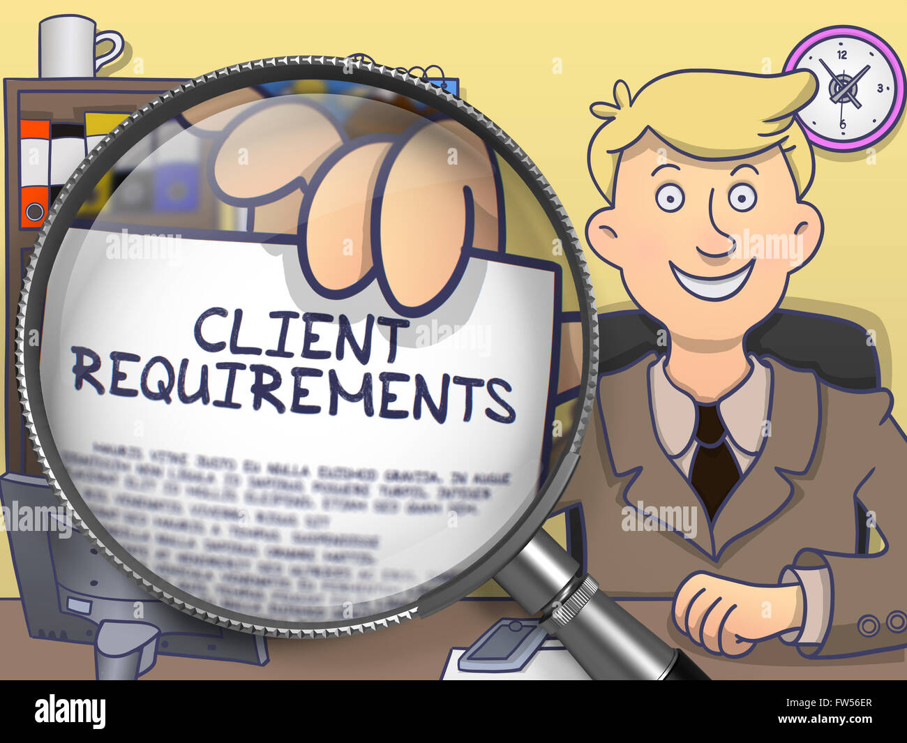 Client Requirements through Lens. Doodle Style Stock Photo - Alamy Client Requirements through Lens. Doodle Style Stock Photo - Alamy