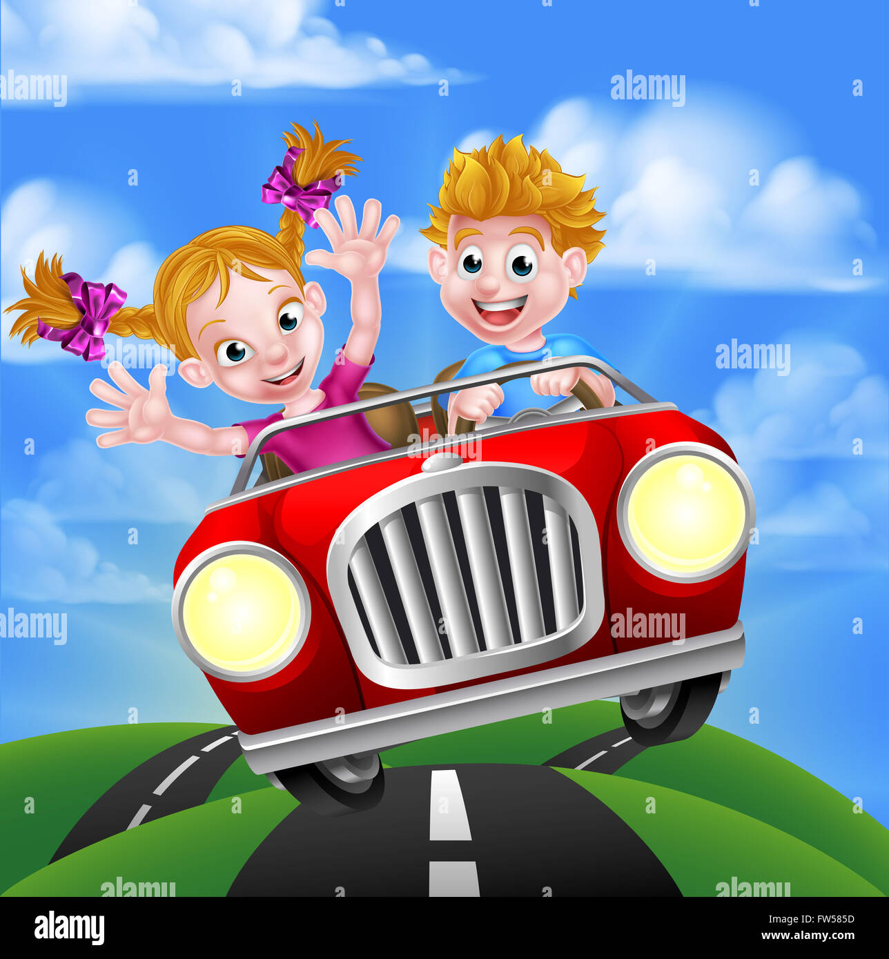 Man drive car cartoon High Resolution Stock Photography and Images - Alamy
