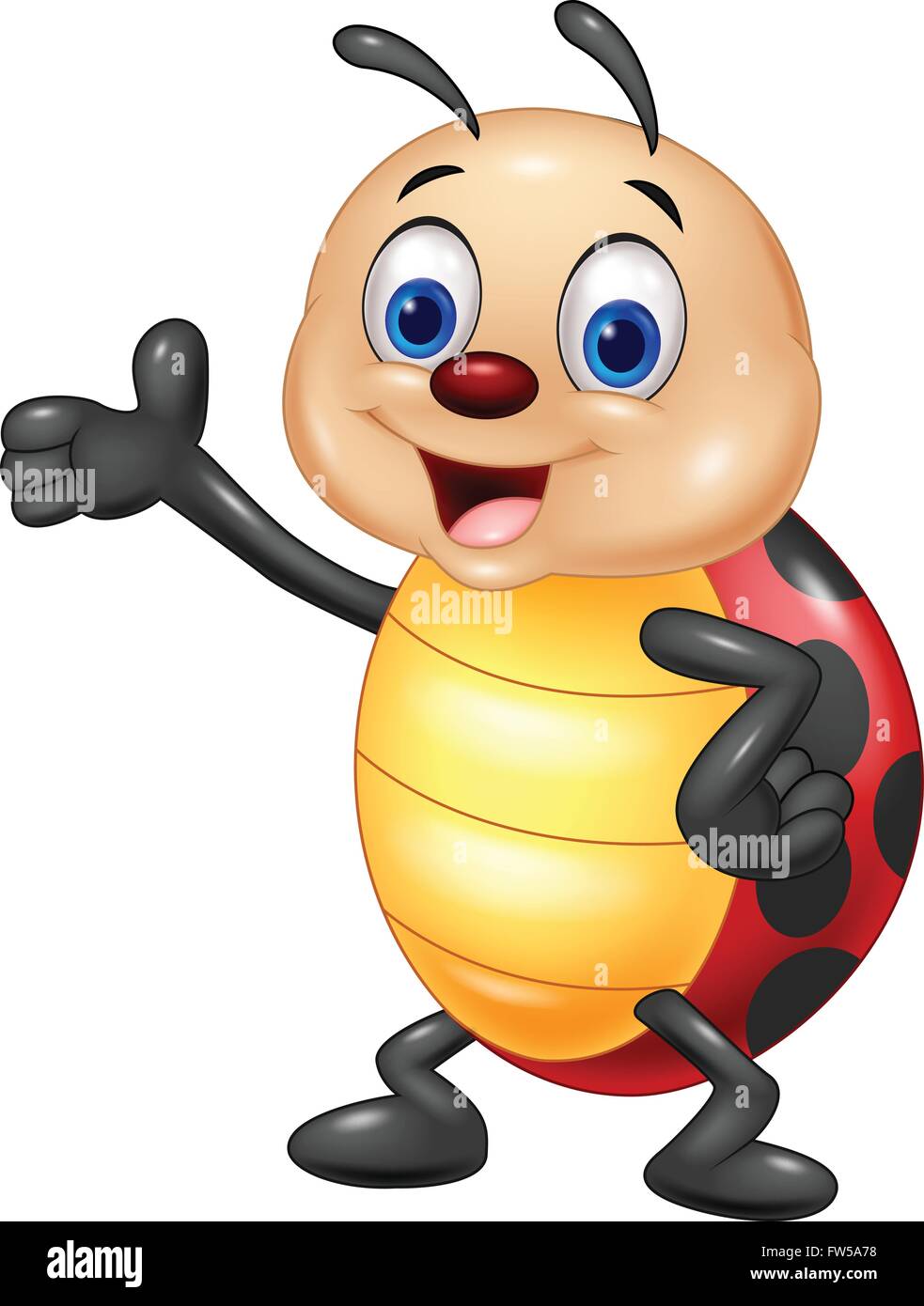 Cartoon ladybug waving hand hi-res stock photography and images - Alamy