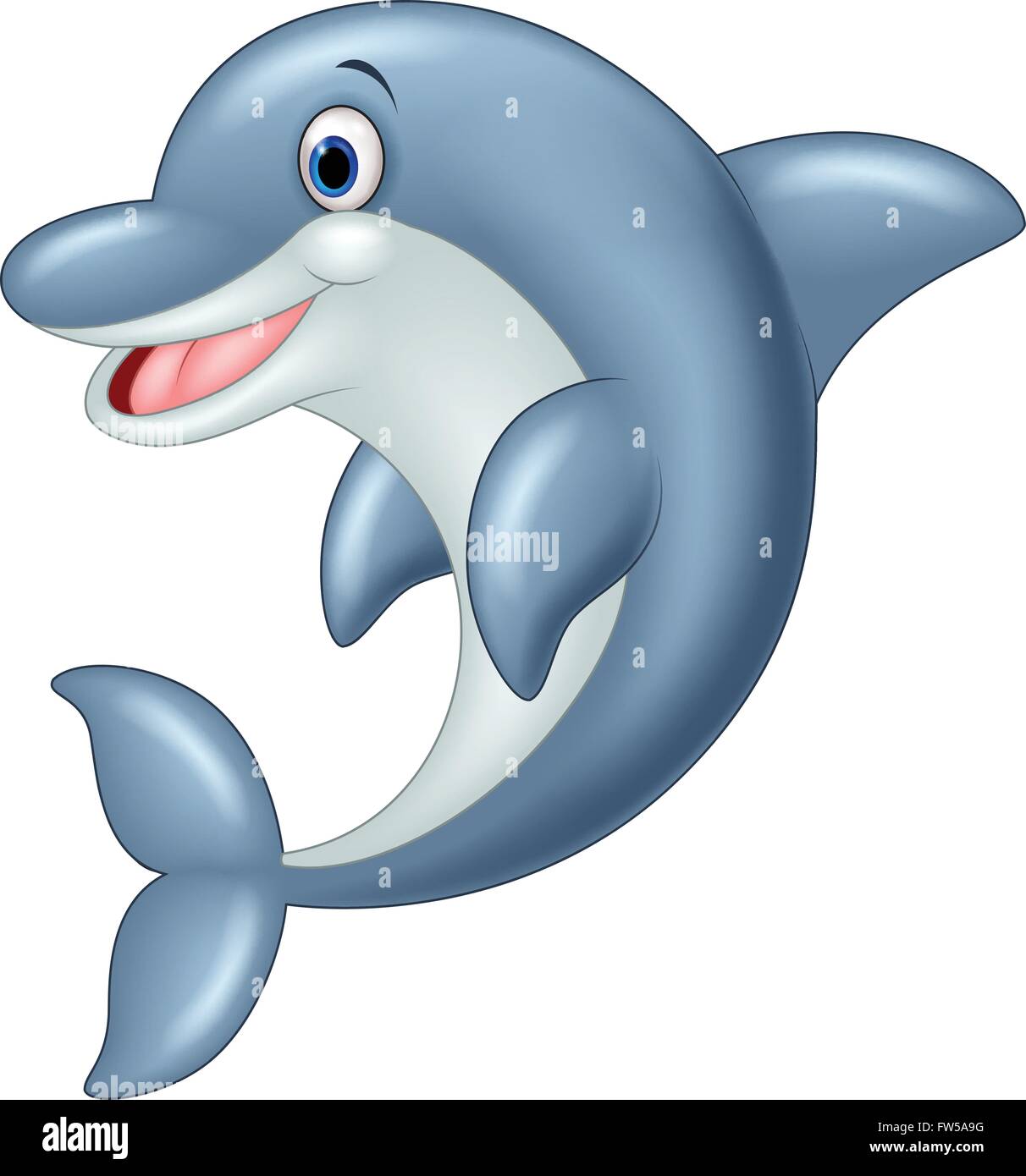 Standing Dolphin Vector Illustration Stock Vector Image & Art - Alamy