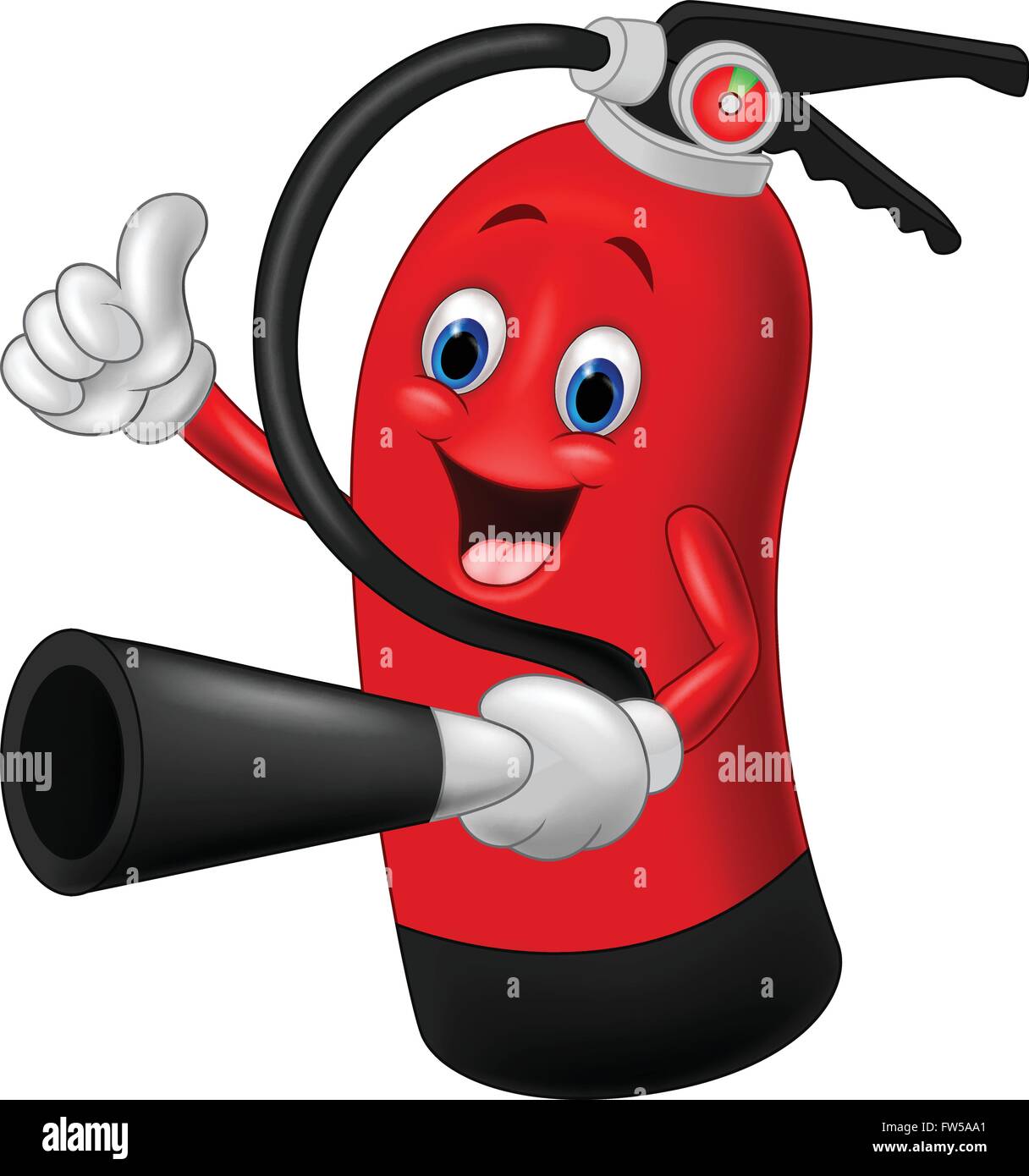 Cartoon Character of fire extinguisher giving thumb up Stock Vector ...