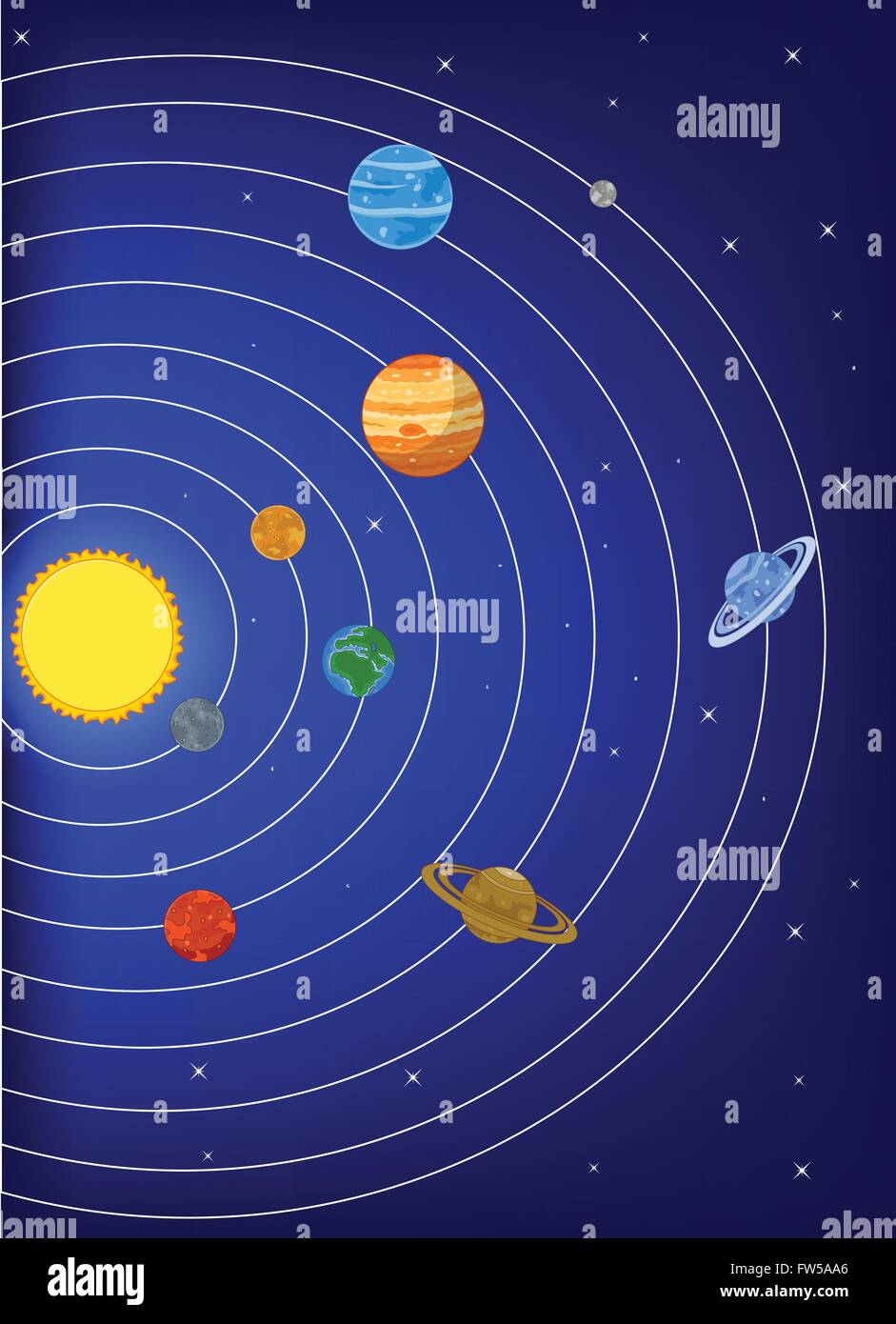 Cartoon the Solar System Stock Vector Image & Art - Alamy