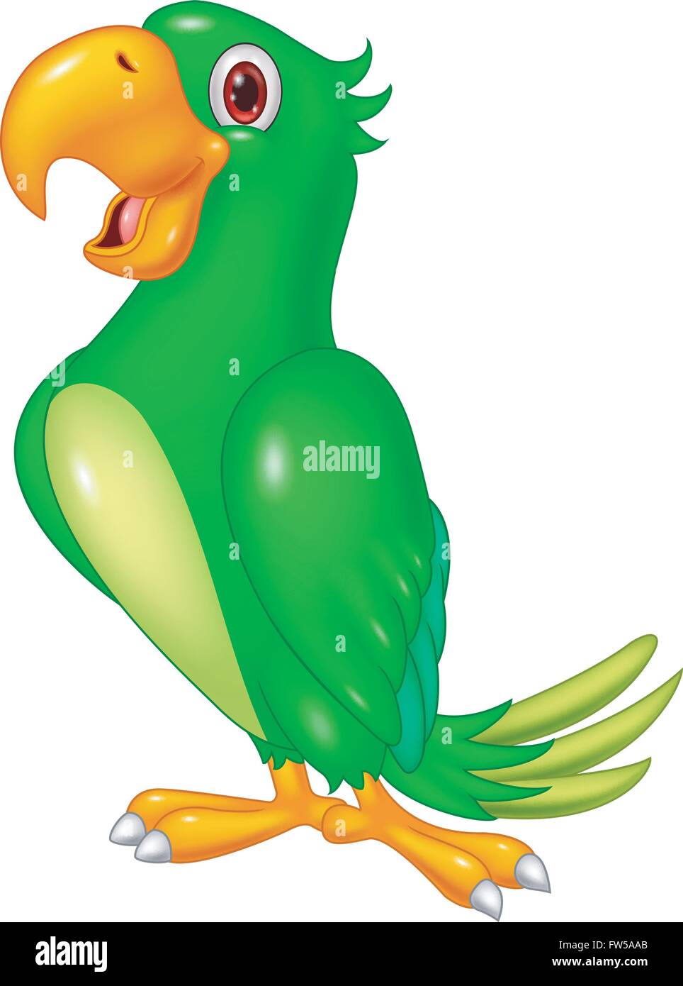 Cartoon happy parrot posing Stock Vector Image & Art - Alamy